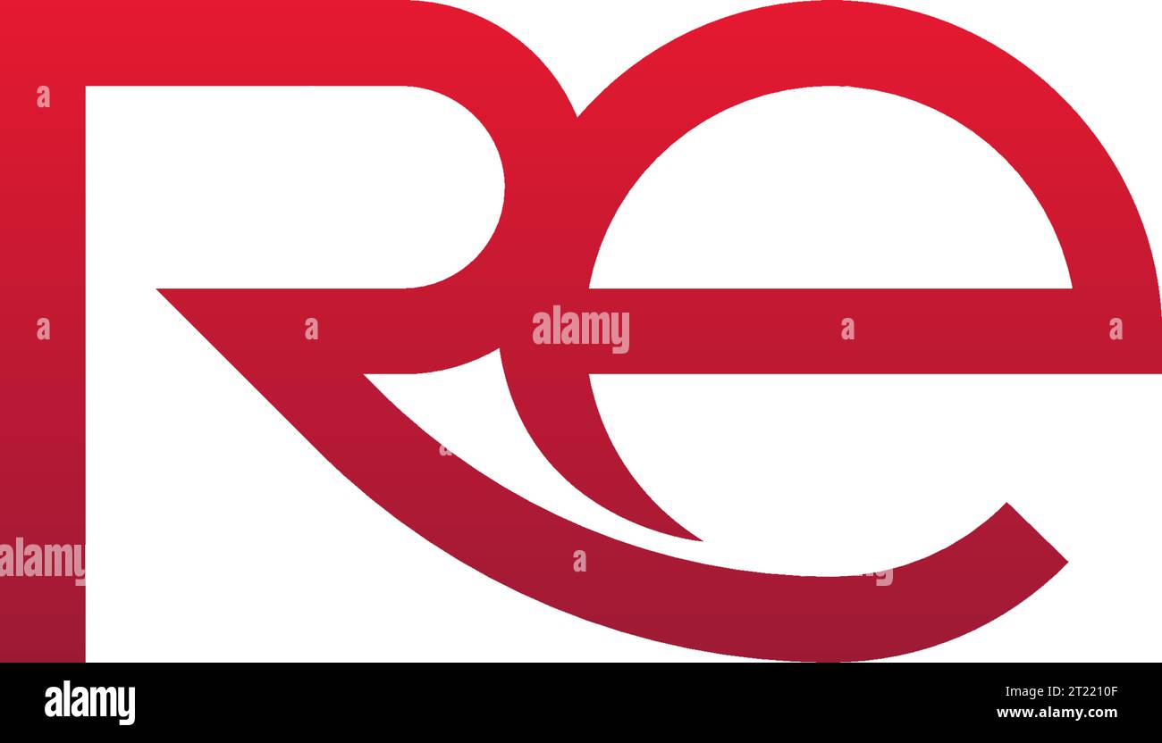 Lettre re logo Banque d'images vectorielles - Alamy