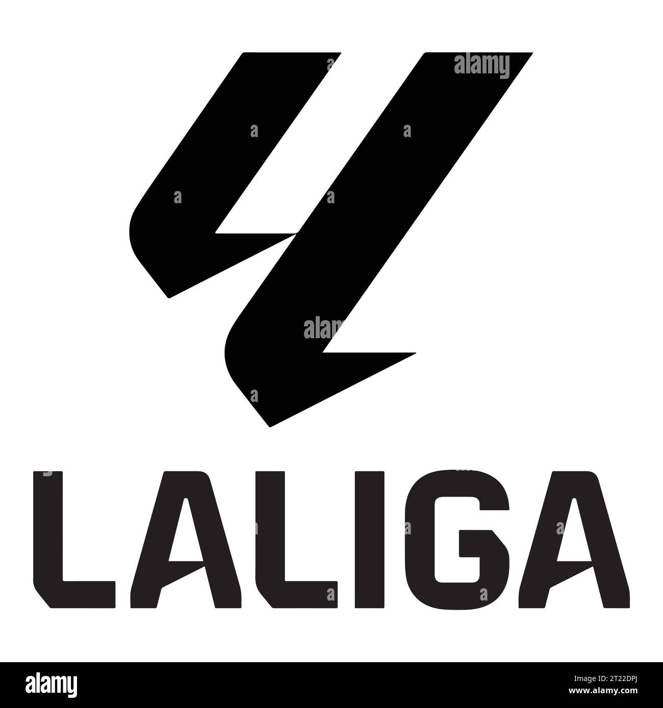 LaLiga Nouveau logo noir et blanc Espagne système de ligue de football ...