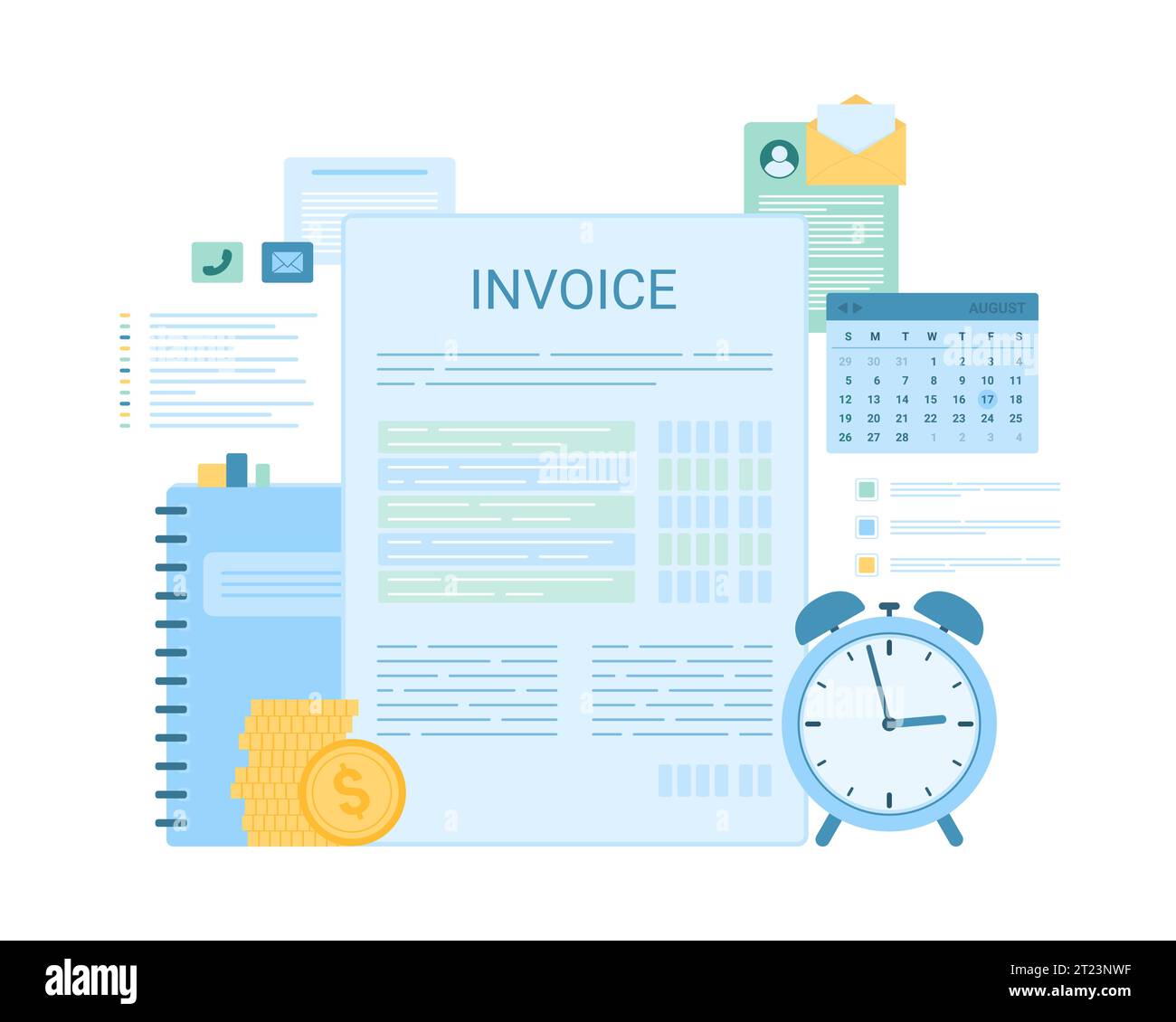 Formulaire de facture, document financier pour le paiement mensuel par ...