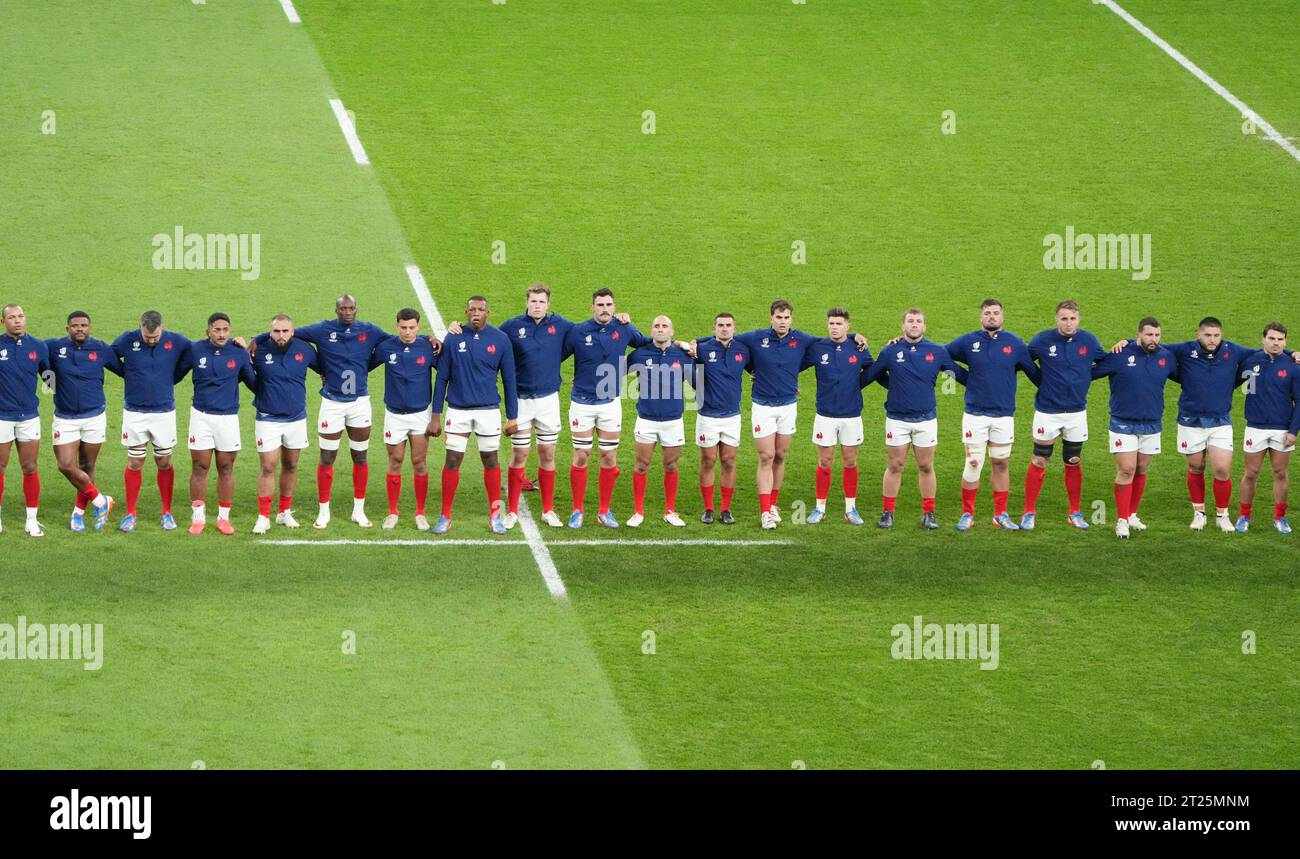 Équipe de France lors de la coupe du monde 2023, match de rugby à XV en ...