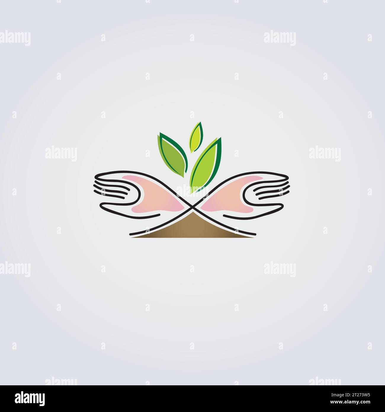 Mains protection logo Banque d'images vectorielles - Alamy