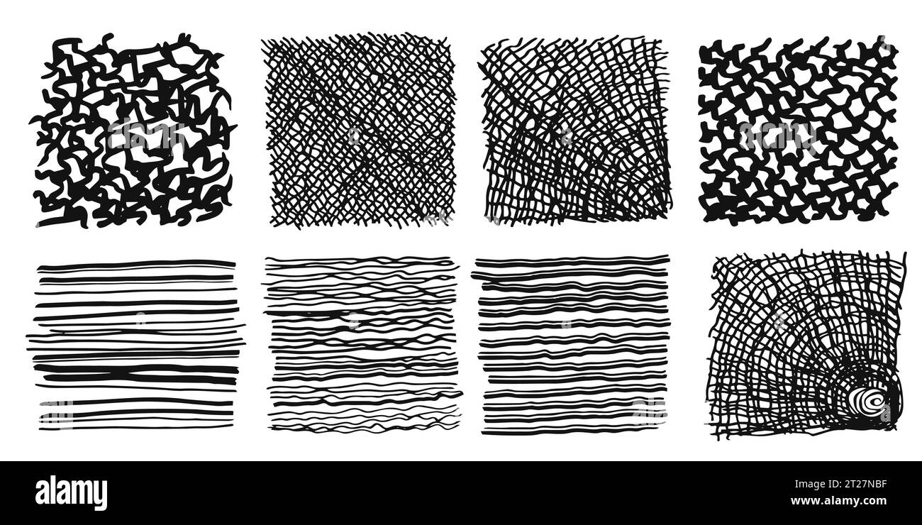 Motif, texture, ligne dessinée à la main. Encre de crayon de dessin de ...