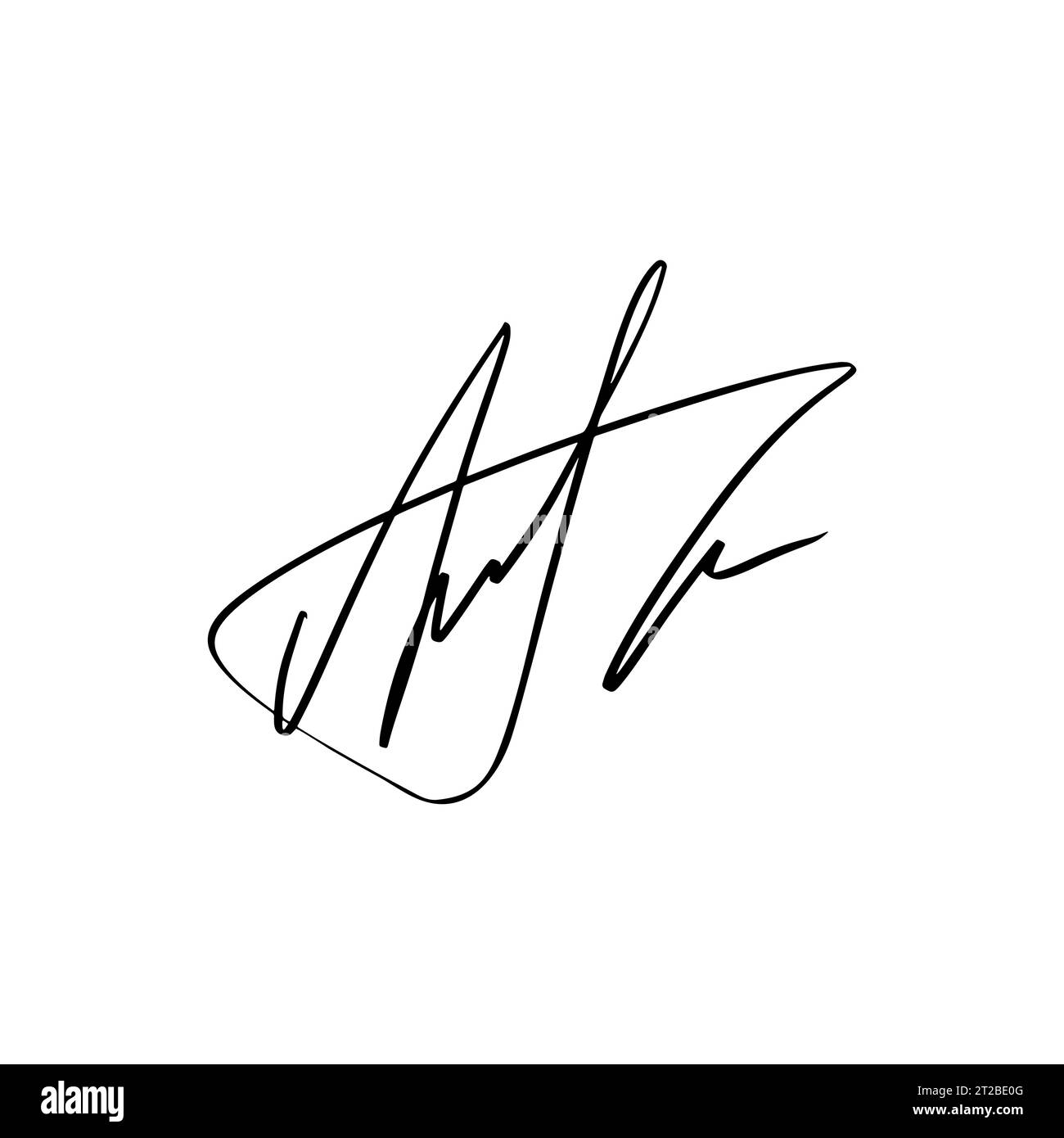 Ensemble autographes à écriture manuscrite. Lettrage personnel de ...