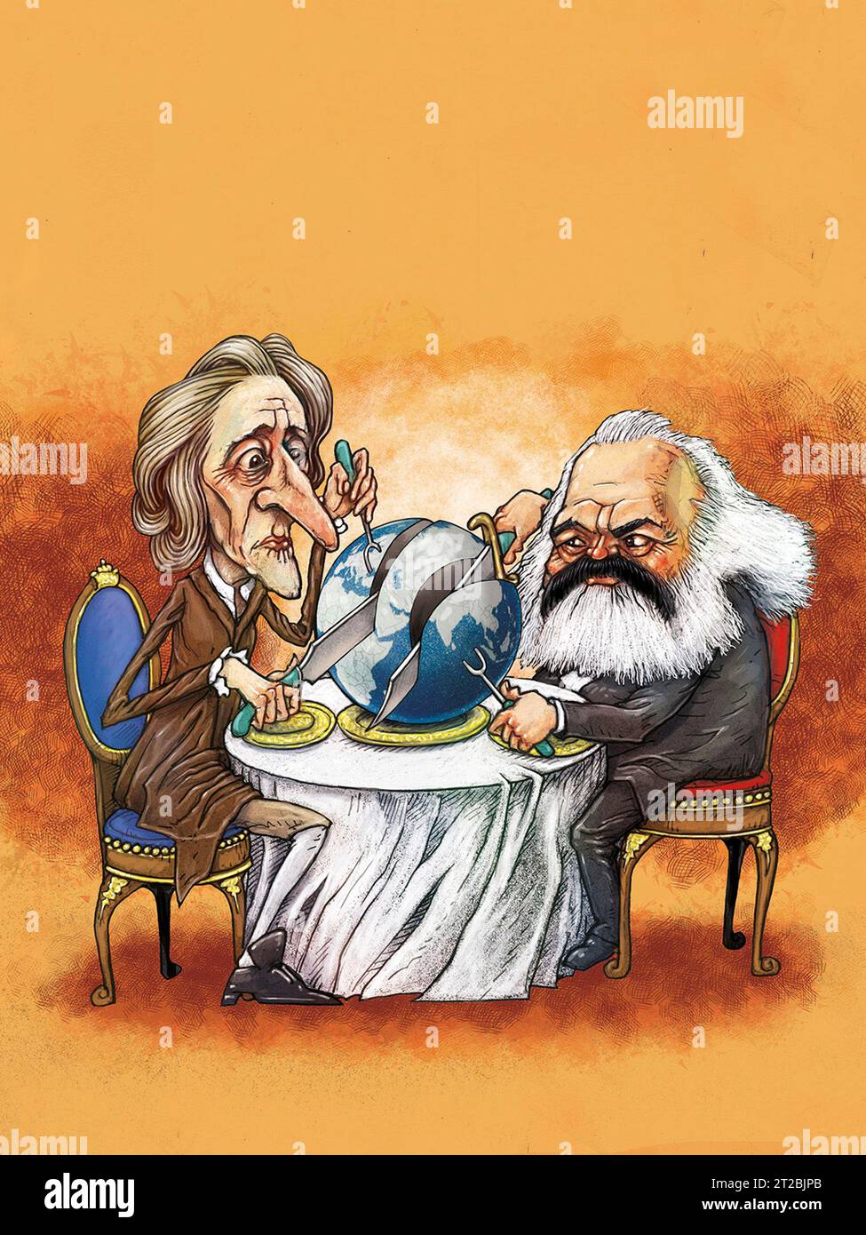 L’art caricatural, père du marxisme, Karl Marx, & John Locke, père du ...