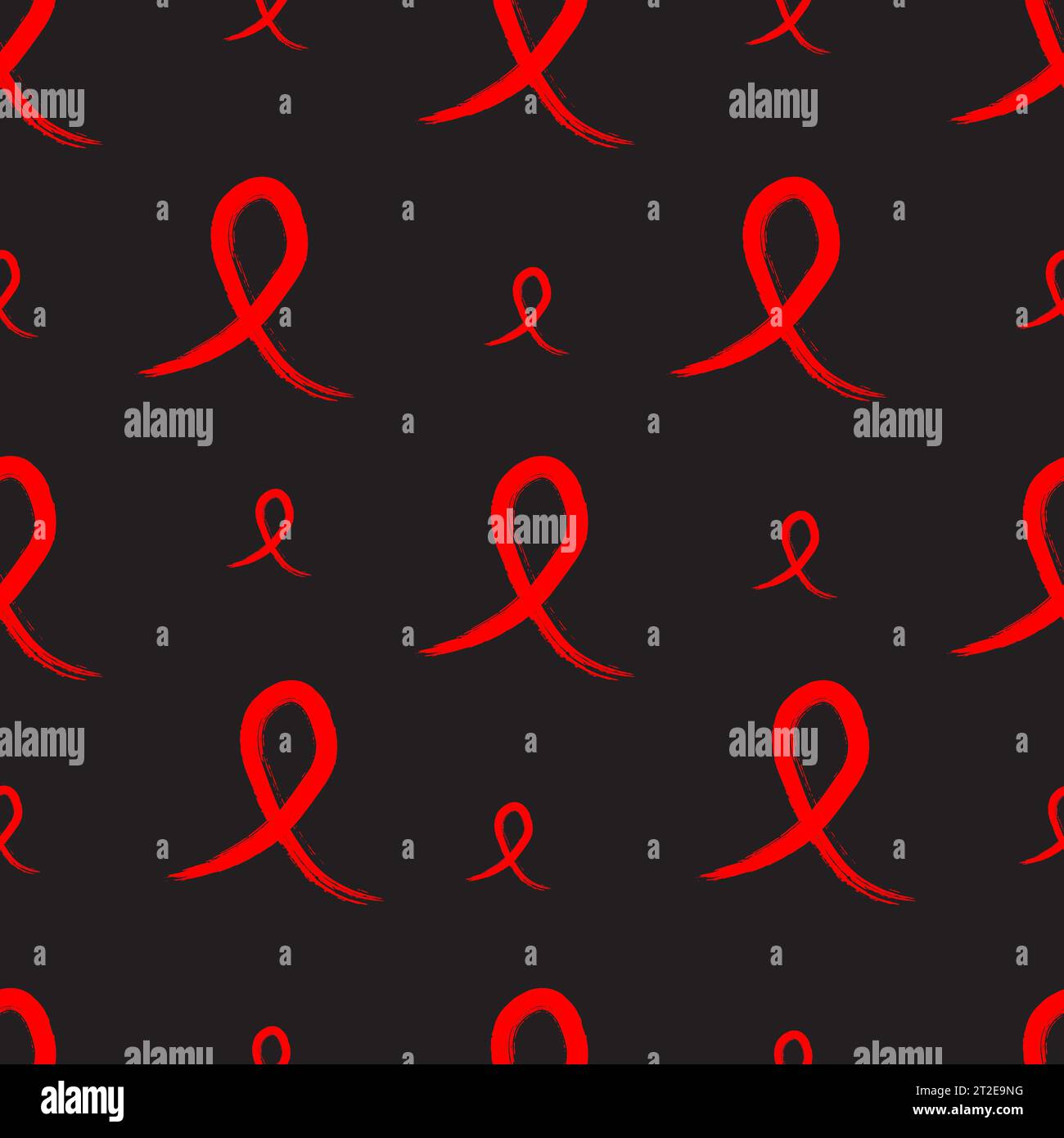 Modèle sans couture de ruban rouge, symbole du SIDA VIH dans un style ...