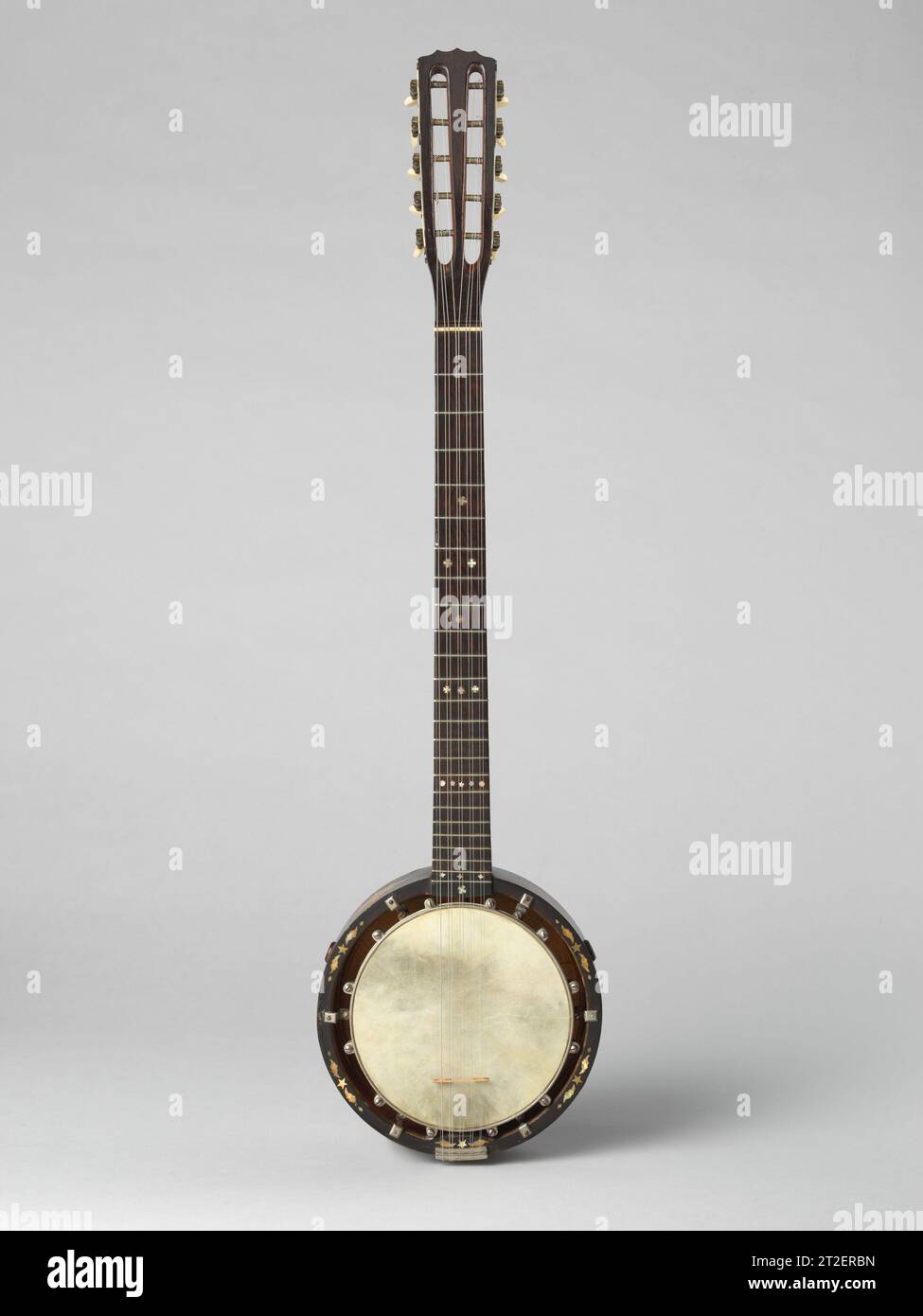Banjo Benjamin Bradbury américain ca. 1885 10 cordes, y compris drone ...
