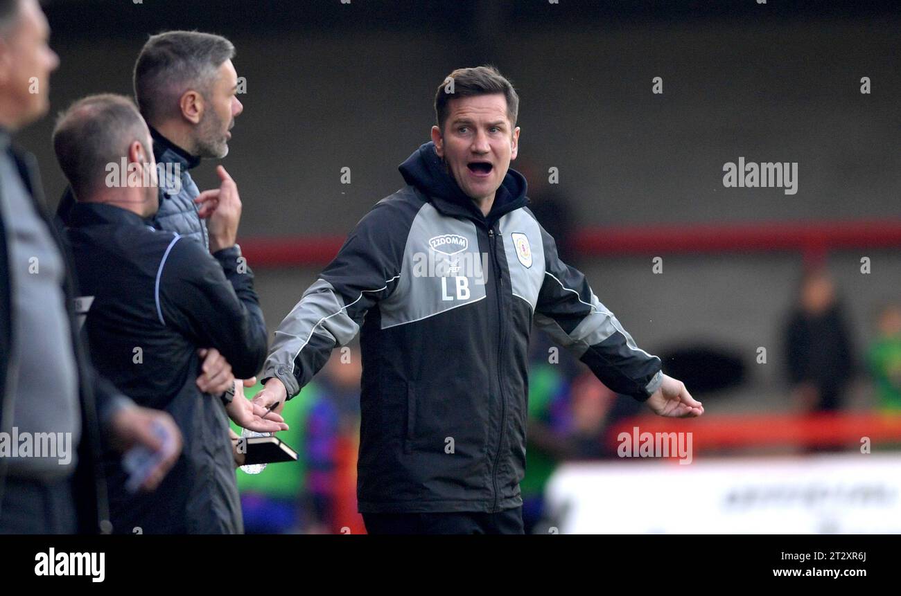 Lee Bell, Manager de Crewe, lors du match Sky Bet EFL League Two entre ...