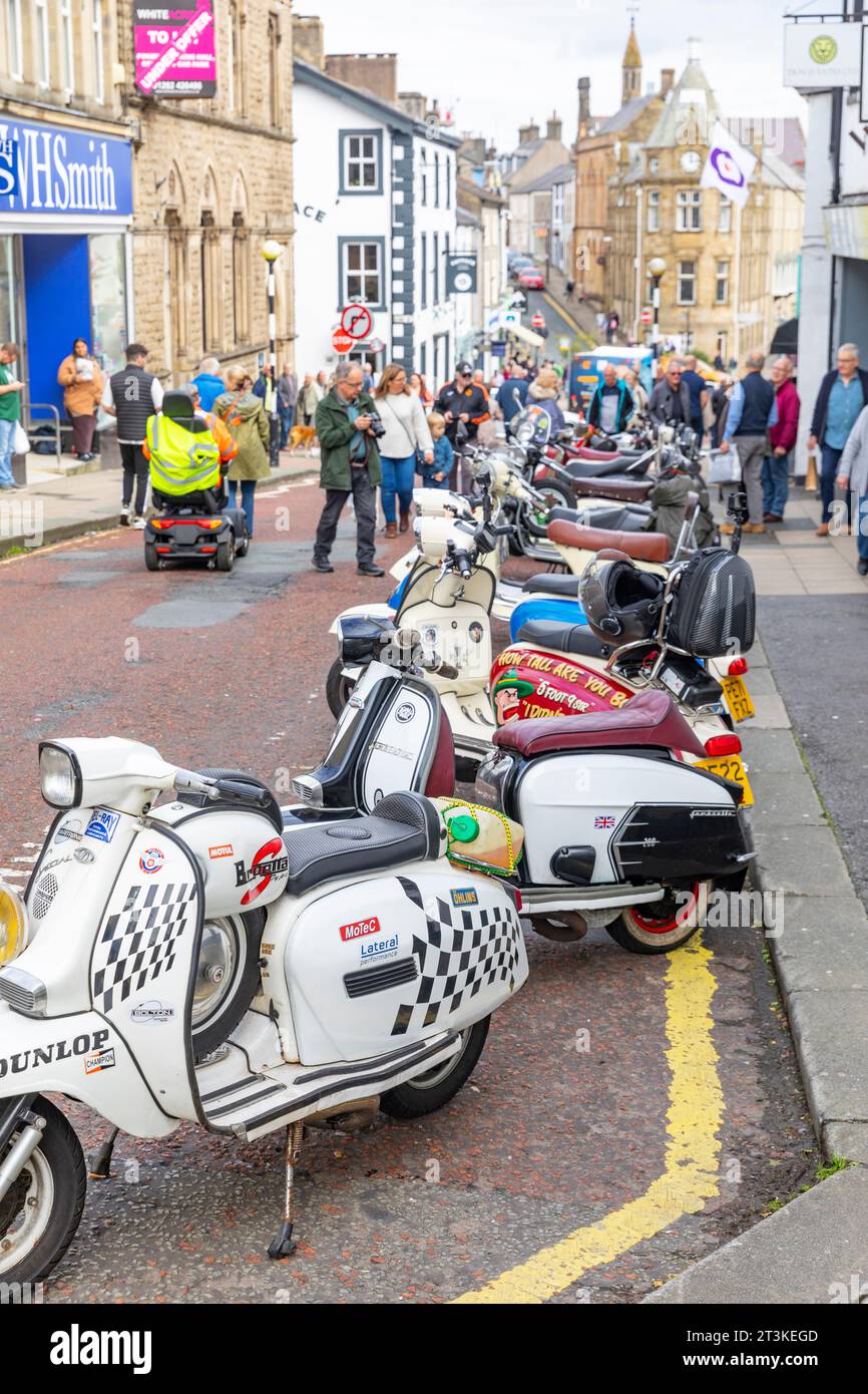 Clitheroe Lancashire, en 2023, rallye annuel Ribble Valley Scooter, a ...