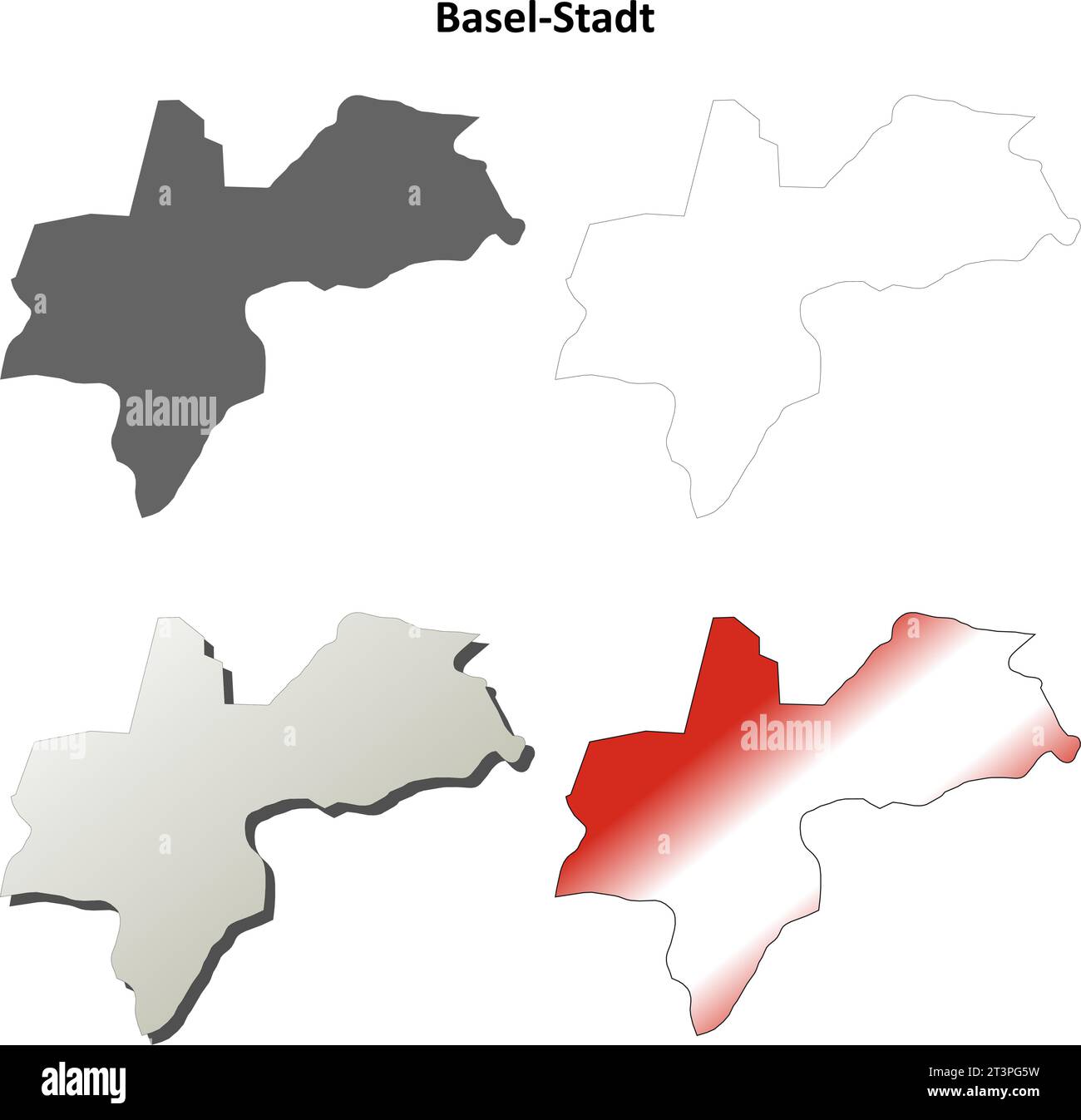 Map of basel Banque d'images vectorielles - Alamy