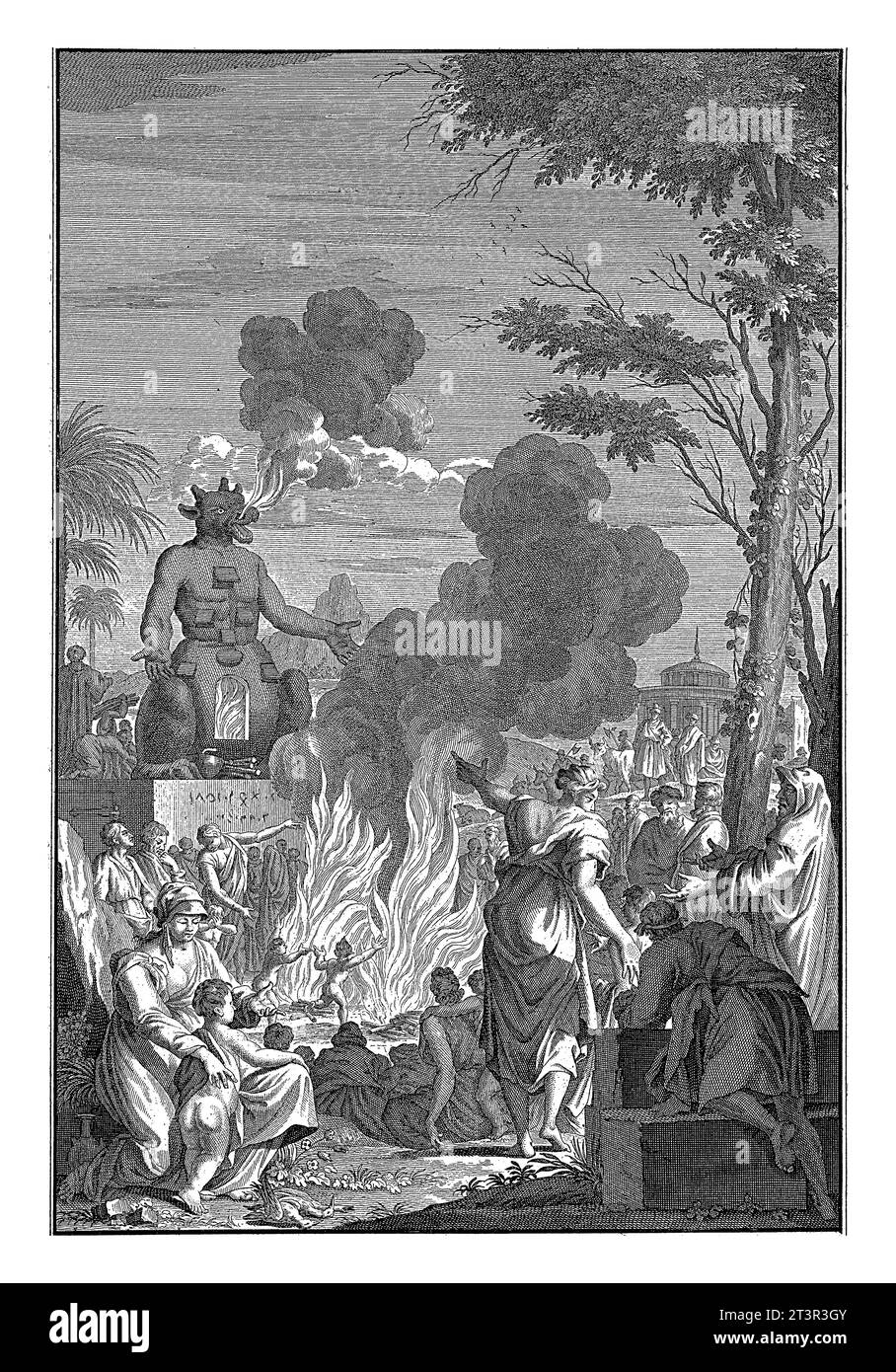 Sacrifices humains pour le Moloch idole, Jan Lamsvelt, d'après P ...