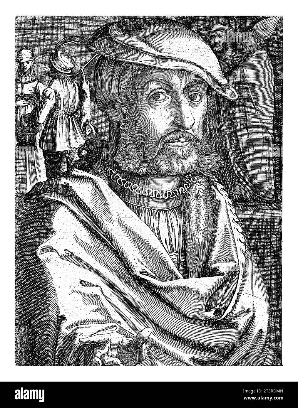 Gravure de simon frisius Banque d'images noir et blanc - Alamy