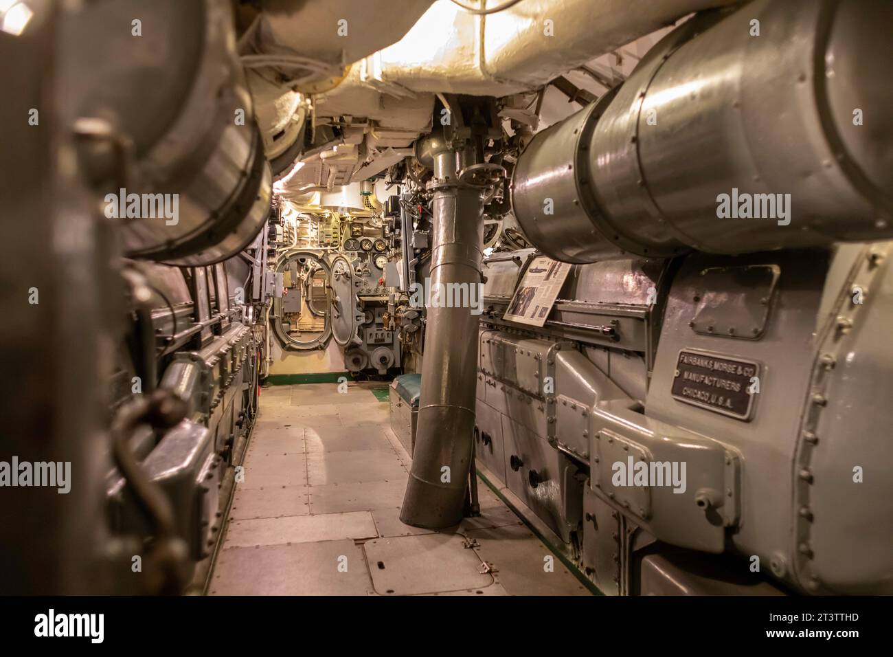 Muskegon, Michigan - la salle des machines de l'USS Silversides, un ...