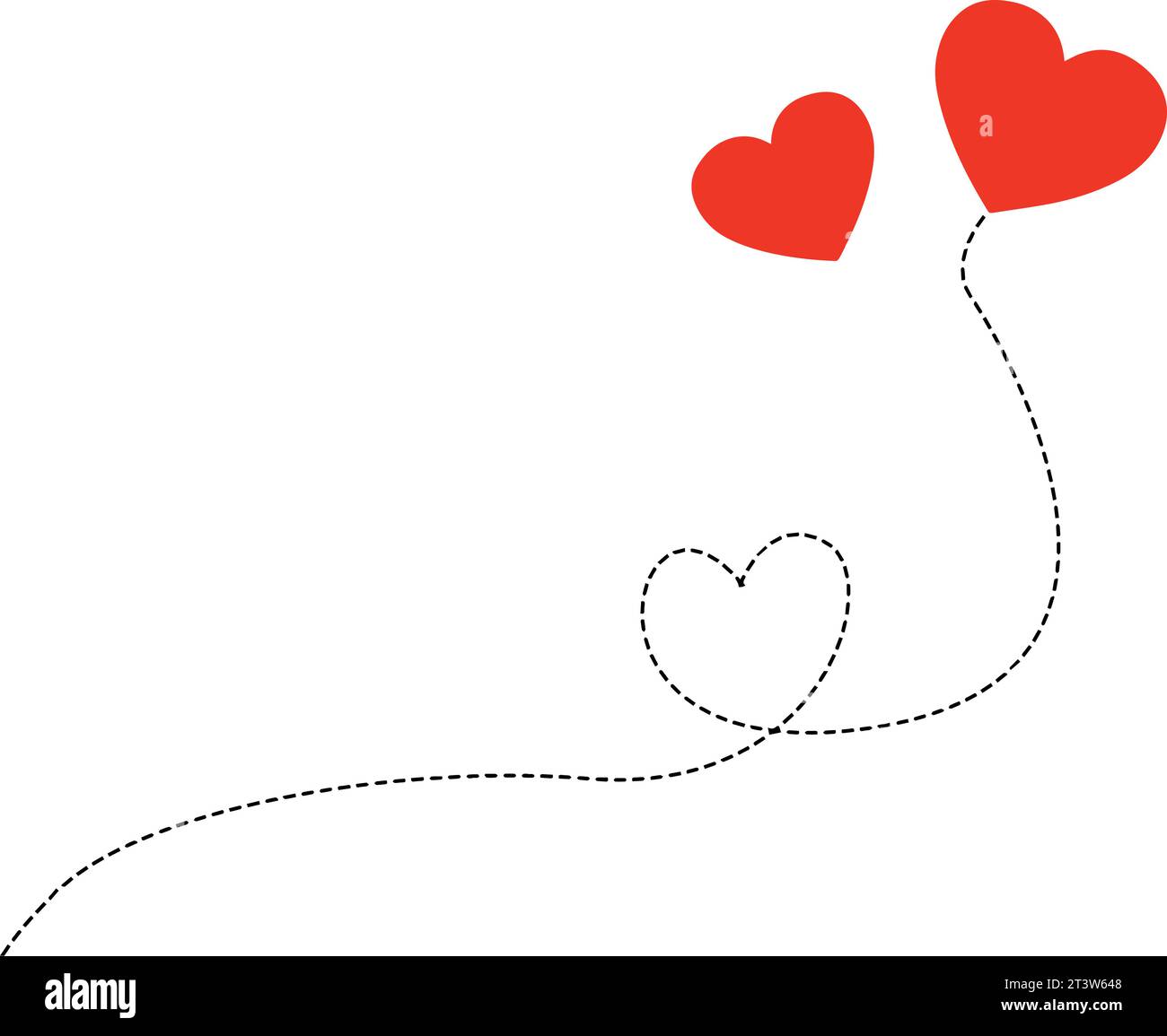 Cœur. Symbole d'amour abstrait. Illustration vectorielle de dessin au trait continu Image ...