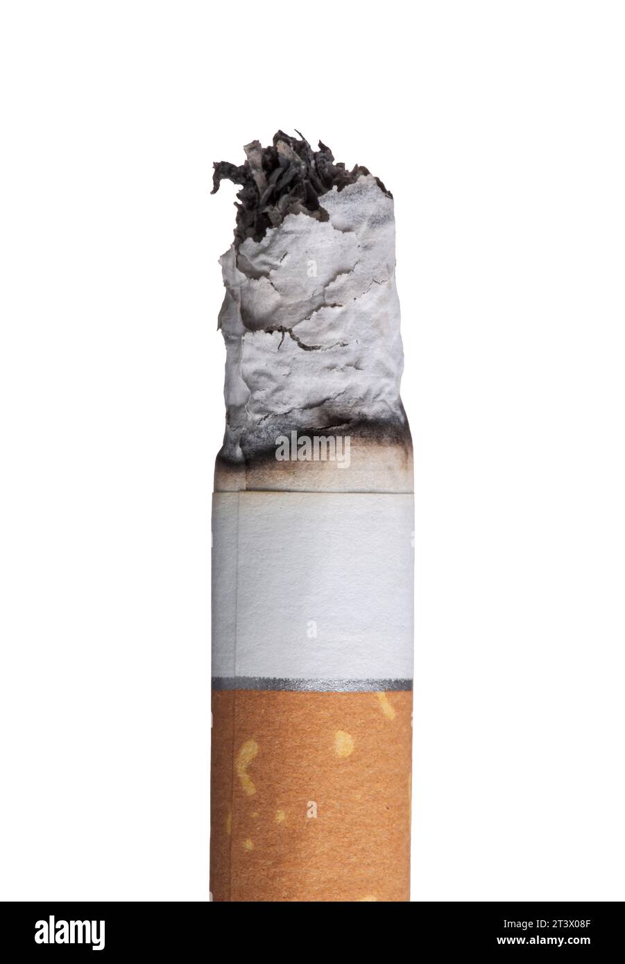 La combustion de la cigarette fumée sur fond rose, concept de la ...