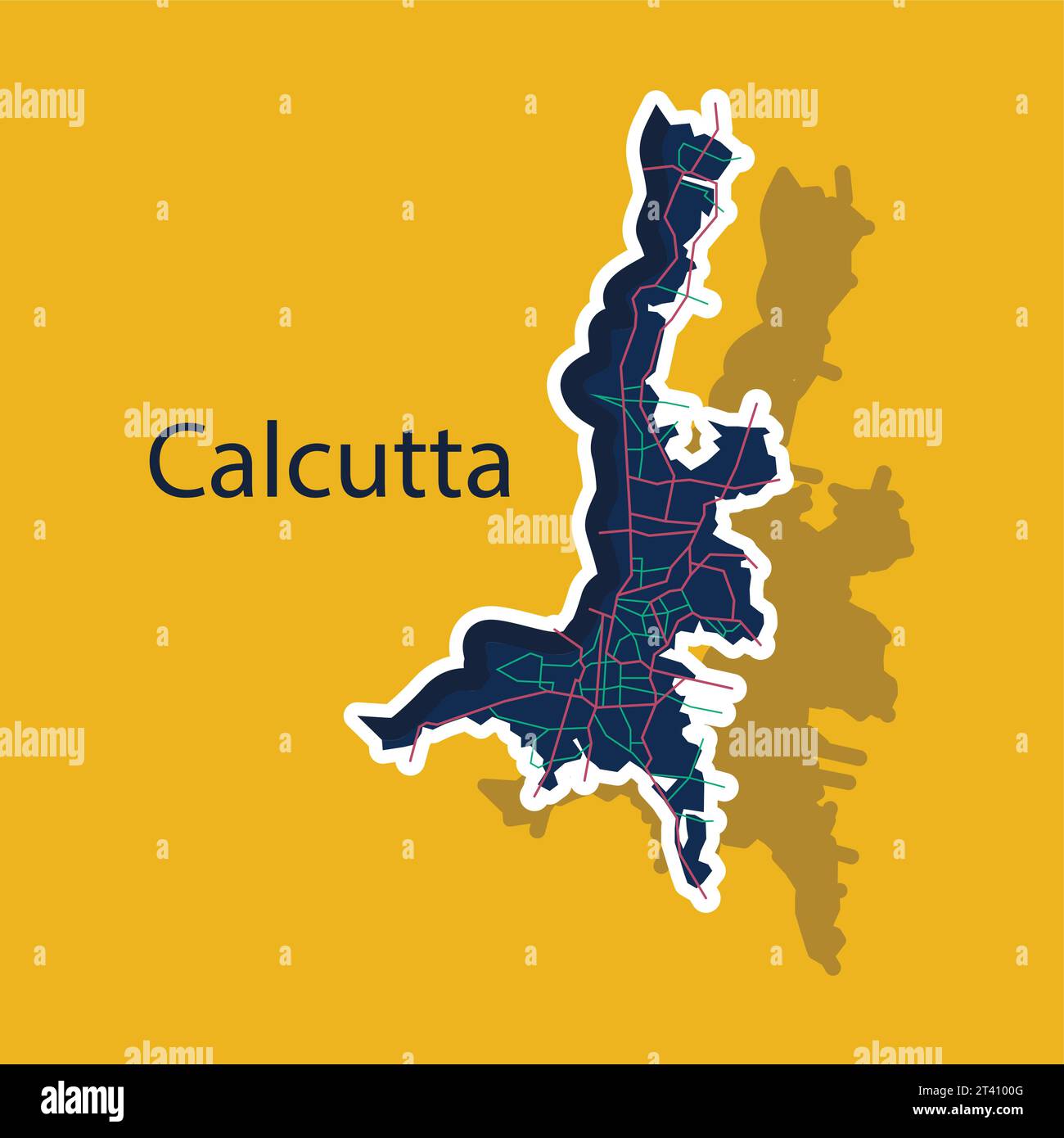 India map map calcutta kolkata Banque de photographies et d’images à ...