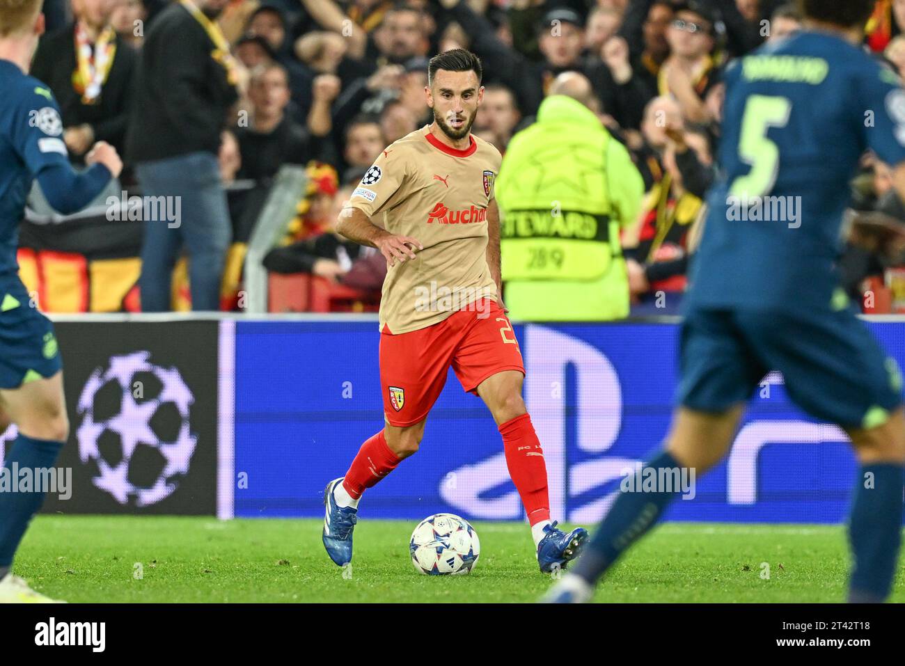Adrien Thomasson (28 ans) du RC Lens photographié lors du match de la journée 3 de l'UEFA ...