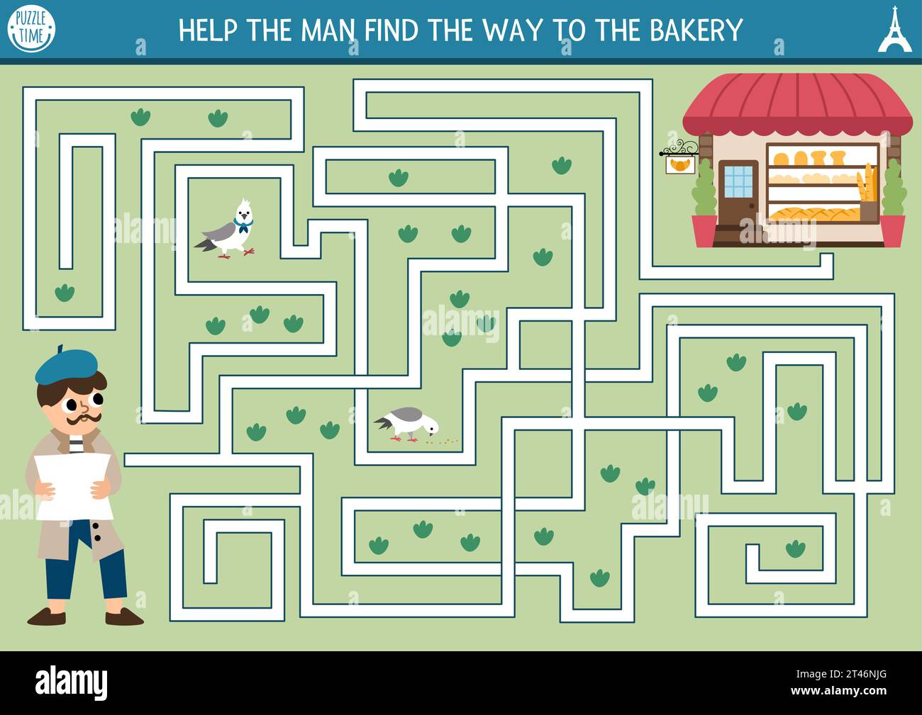 France labyrinthe pour les enfants avec l'homme cherchant le chemin de ...