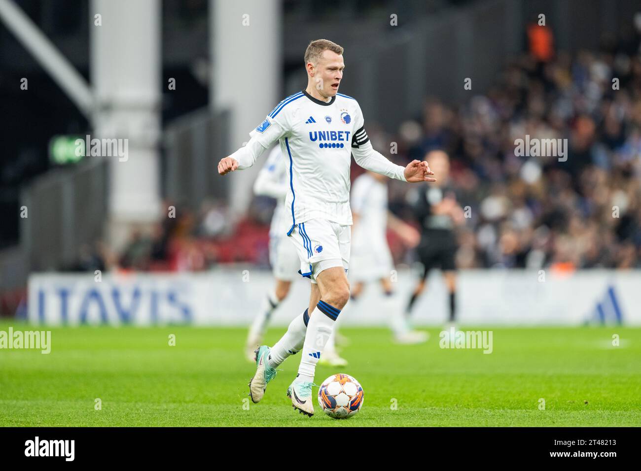 Copenhague, Danemark. 28 octobre 2023. Viktor Claesson (7) du FC Copenhagen vu lors du 3F ...