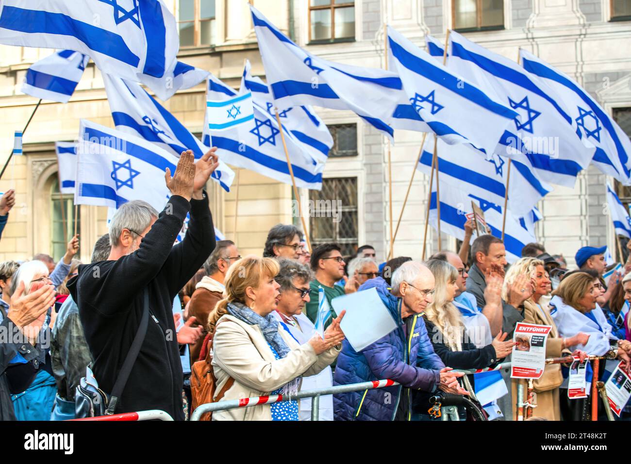 Solidarität mit Israel, Kundgebung am Odeonsplatz, München, 29. Oktober ...