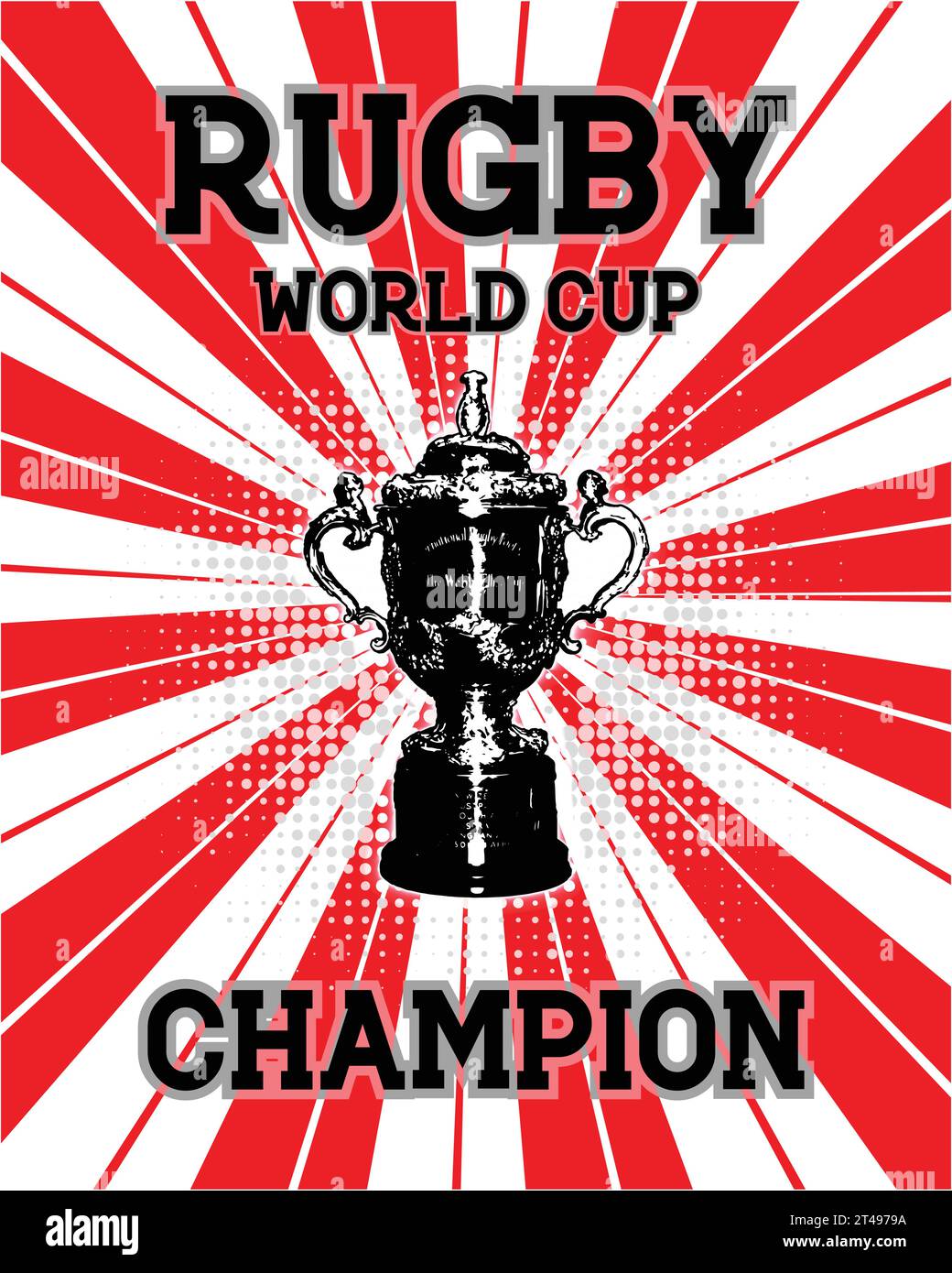 Champion de la coupe du monde de rugby avec Trophée de la coupe du ...