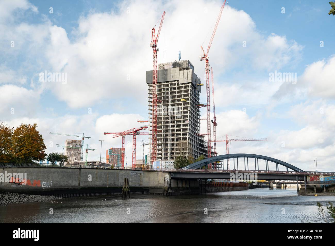 Elbtower in Hamburg - Baustopp im Oktober 2023 Medien berichten über die Einstellung der ...