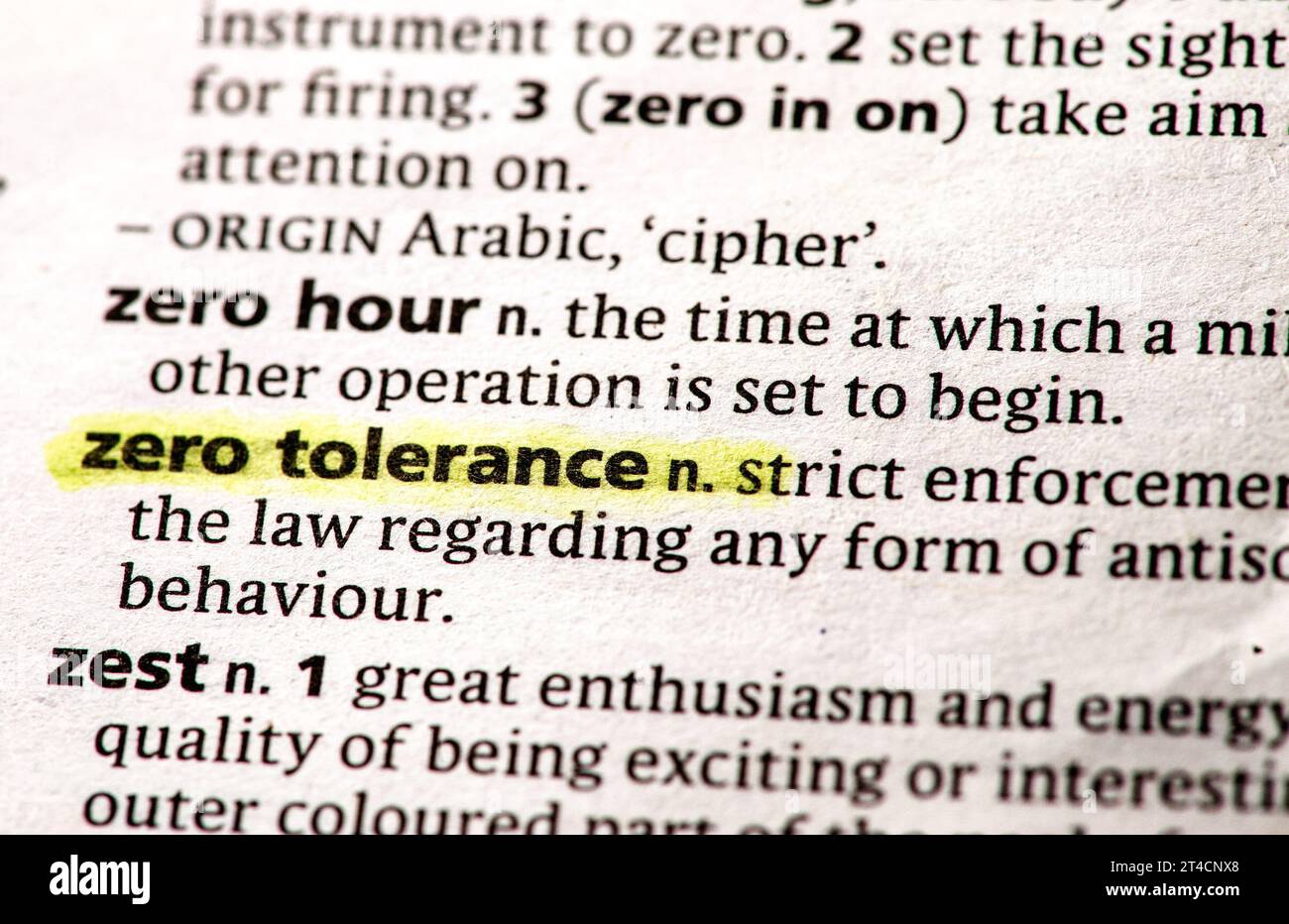 Zero tolerance Banque de photographies et d’images à haute résolution ...