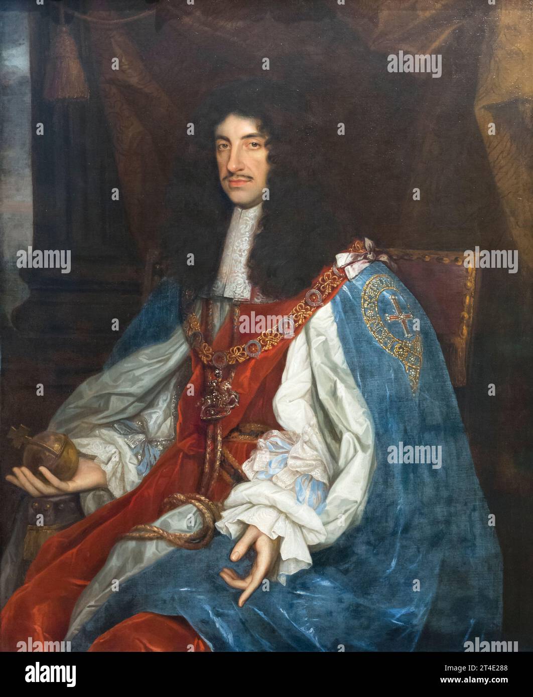 John michael wright portrait of charles ii Banque de photographies et d ...