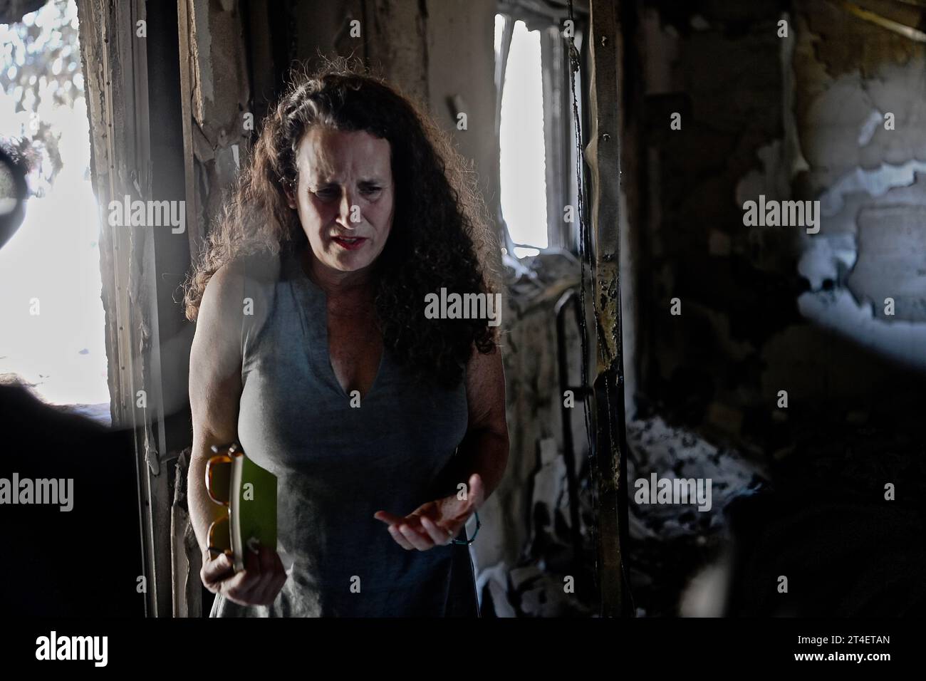 Kibboutz NIR Oz, Israël. 30 octobre 2023. Hadas Kalderon, survivante ...