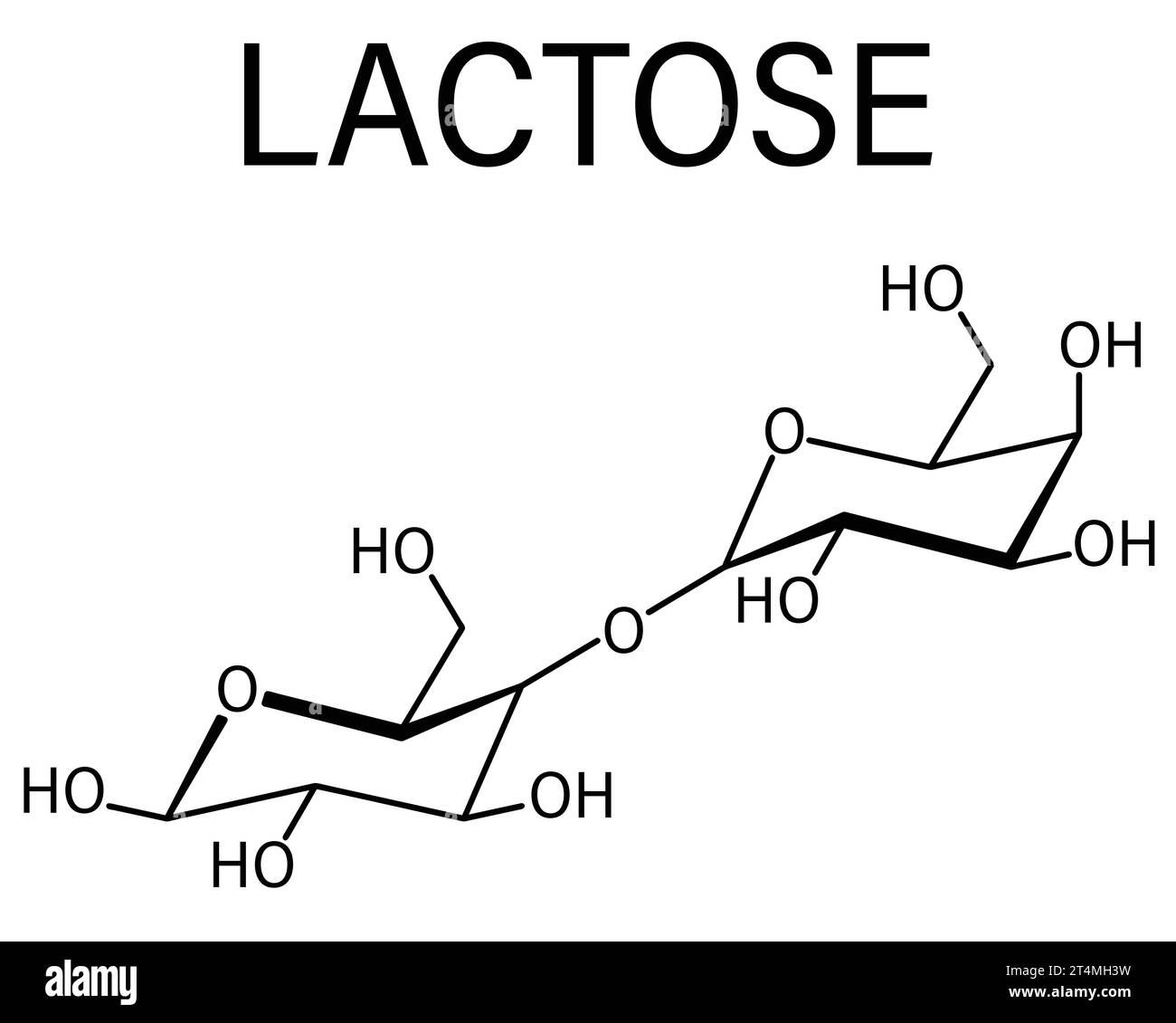 Formule de glucose Banque d'images vectorielles - Alamy