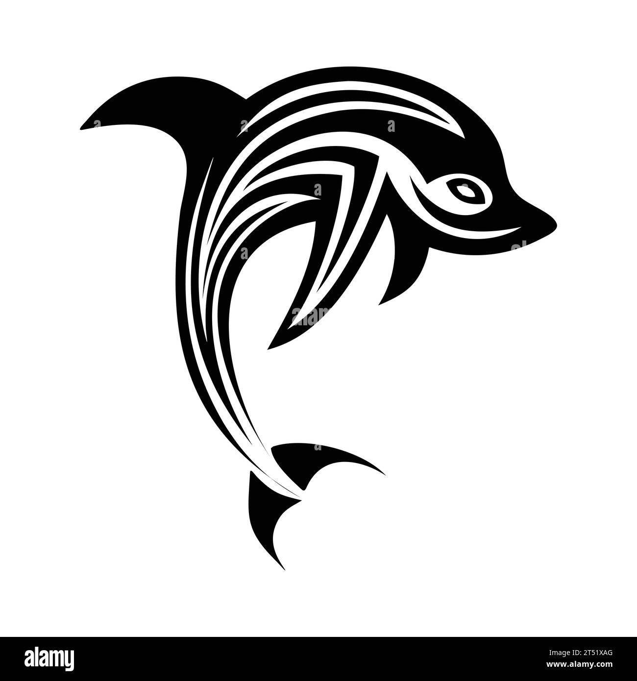Tatouage tribal dolphin Banque d'images détourées - Alamy