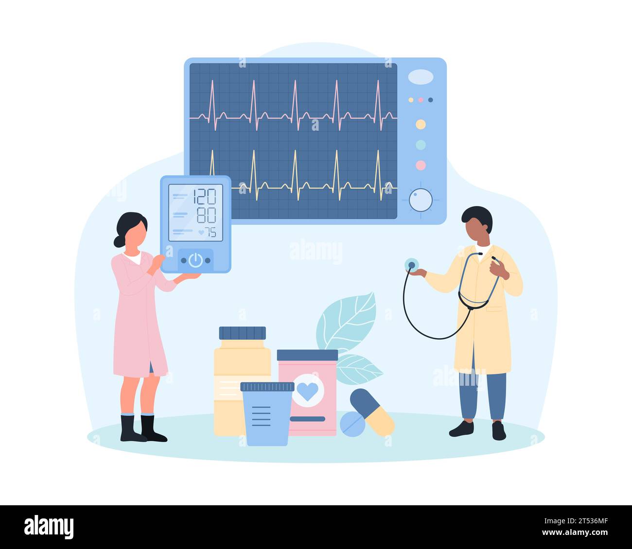 Normal ecg Banque d'images vectorielles - Alamy