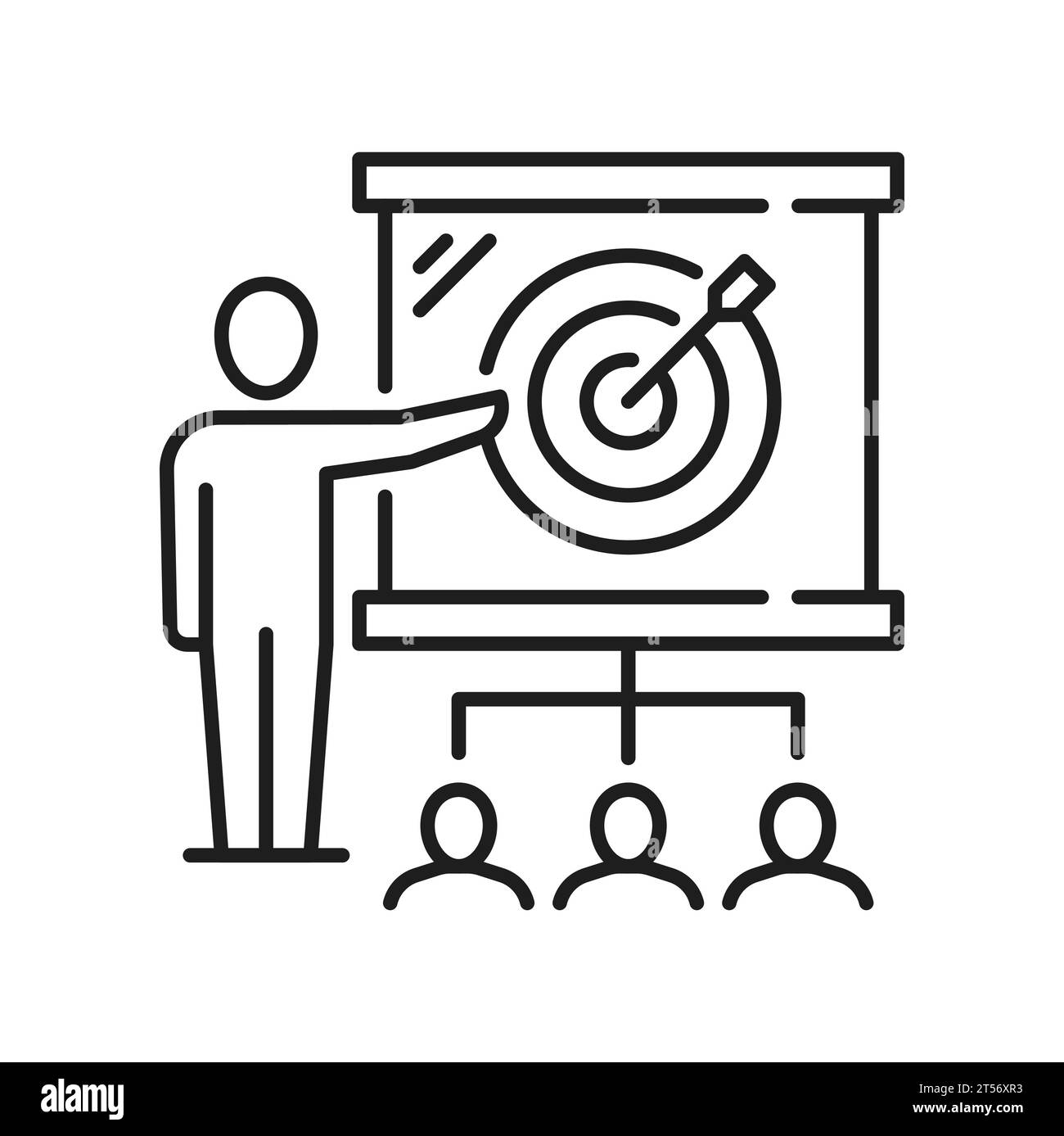 Icône de planification, gestion des objectifs du projet et symbole de ...