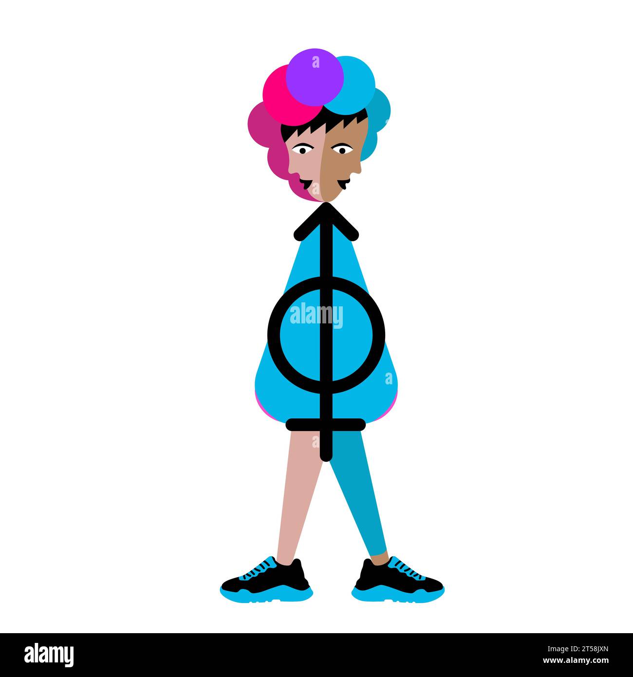 Fille androgyne Banque d'images détourées - Alamy