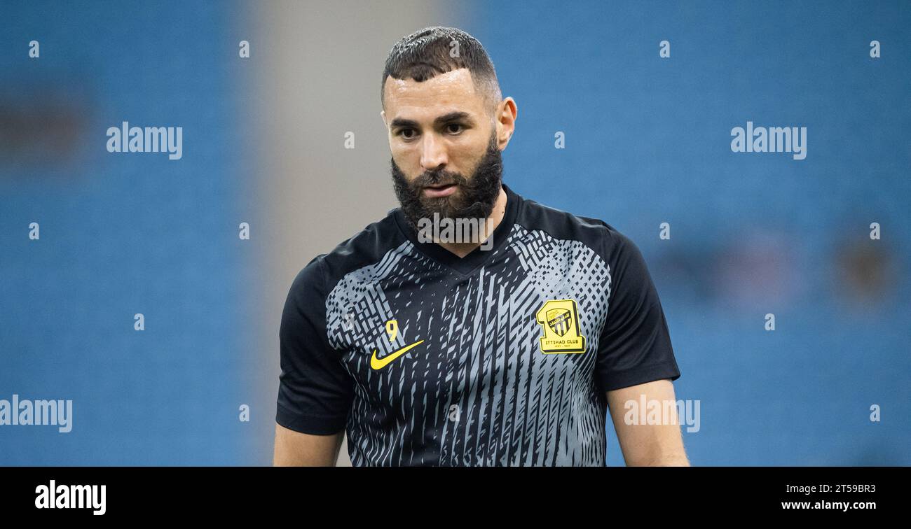 Karim Benzema d'Al Ittihad FC lors de leur match jour 12 de la SAFF ...