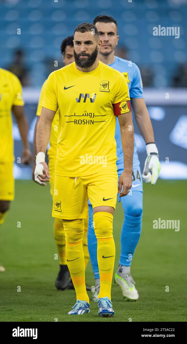 Karim Benzema d'Al Ittihad FC lors de leur match jour 12 de la SAFF ...
