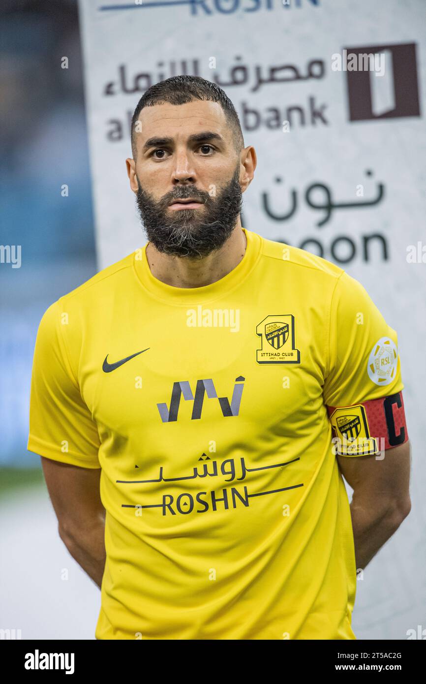 Karim Benzema d'Al Ittihad FC lors de leur match jour 12 de la SAFF ...