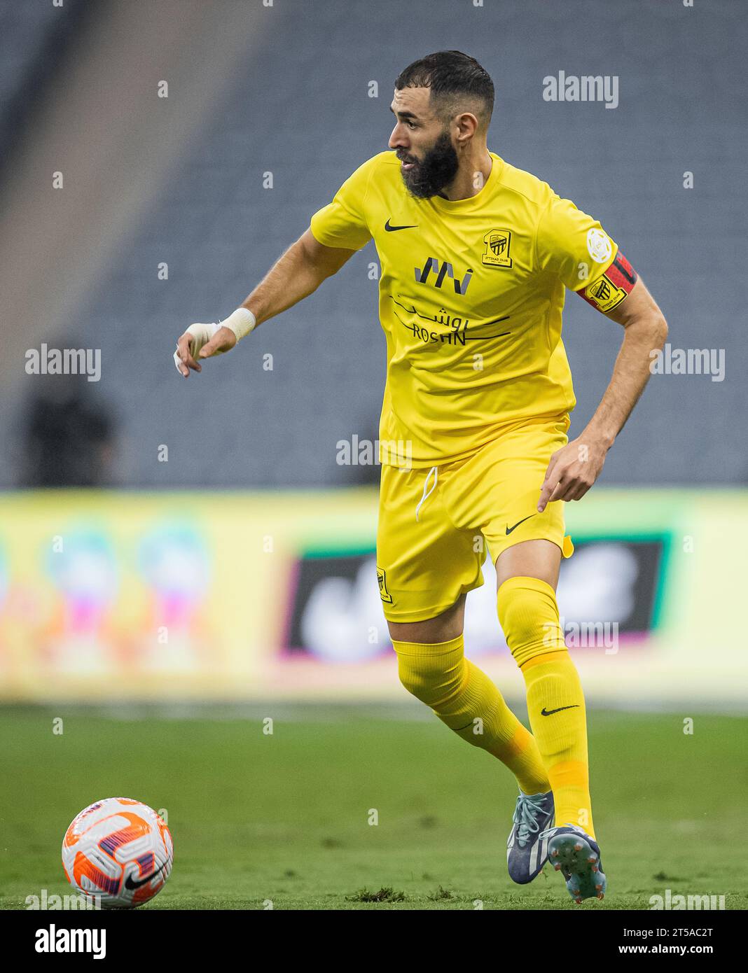 Karim Benzema d'Al Ittihad FC lors de leur match jour 12 de la SAFF ...