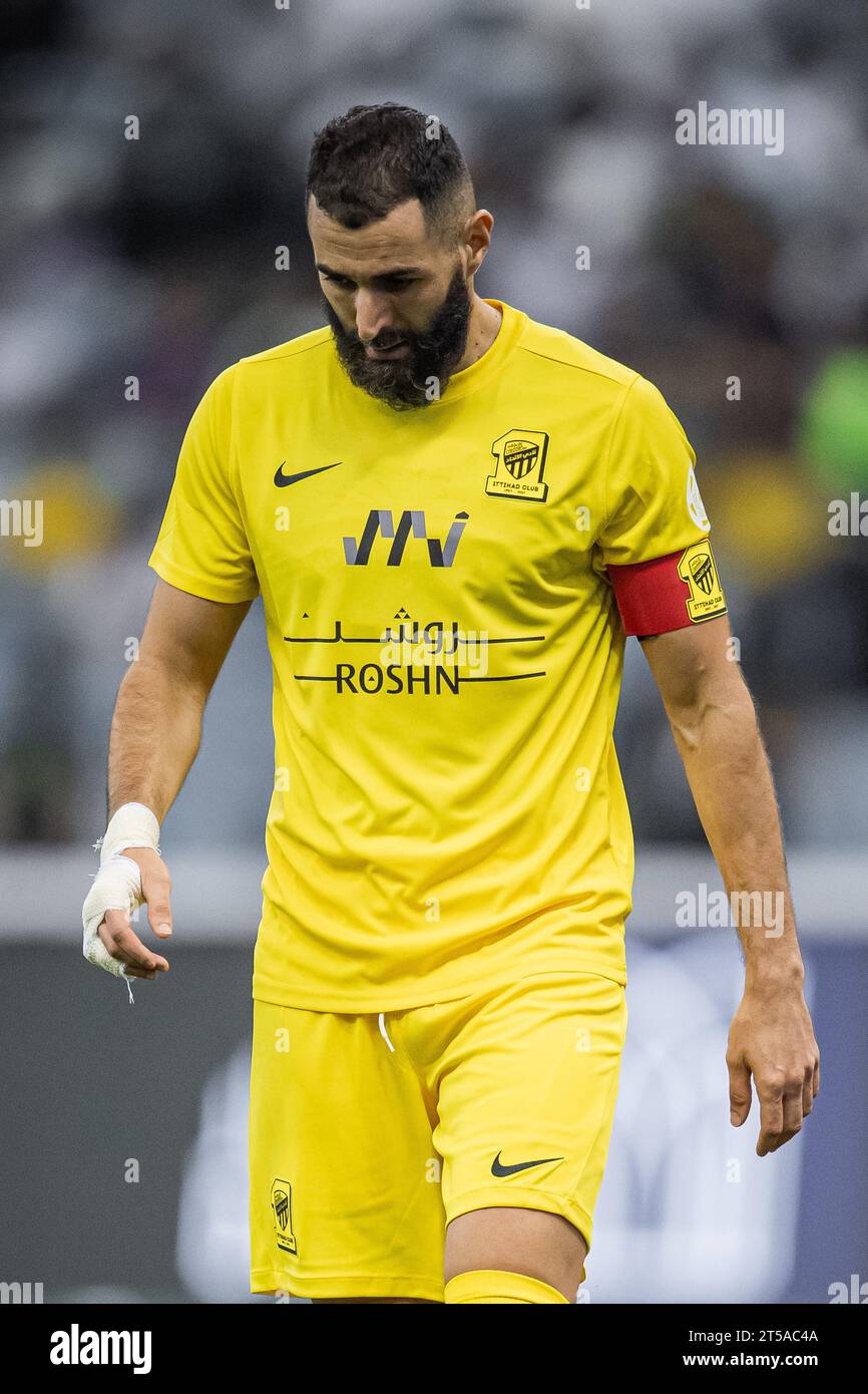 Karim Benzema d'Al Ittihad FC lors de leur match jour 12 de la SAFF ...