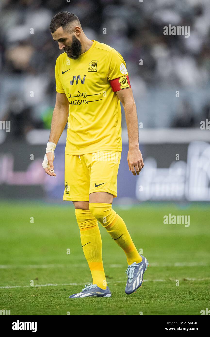 Karim Benzema d'Al Ittihad FC lors de leur match jour 12 de la SAFF ...