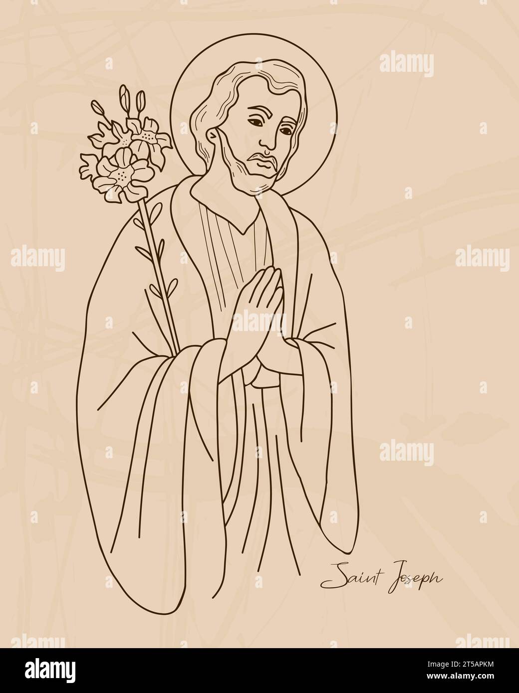 St joseph lis Banque d'images vectorielles - Alamy