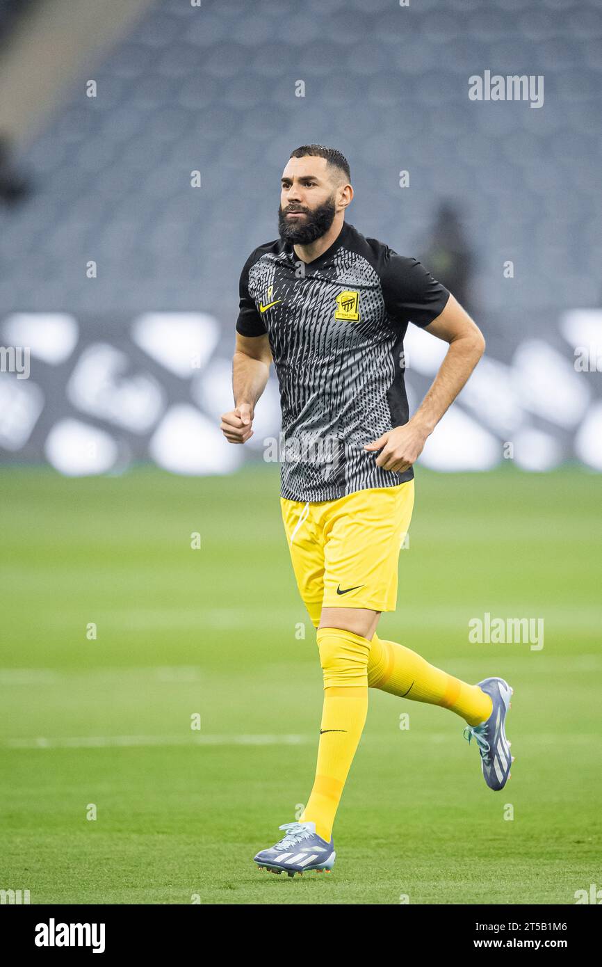 Karim Benzema d'Al Ittihad FC lors de leur match jour 12 de la SAFF ...