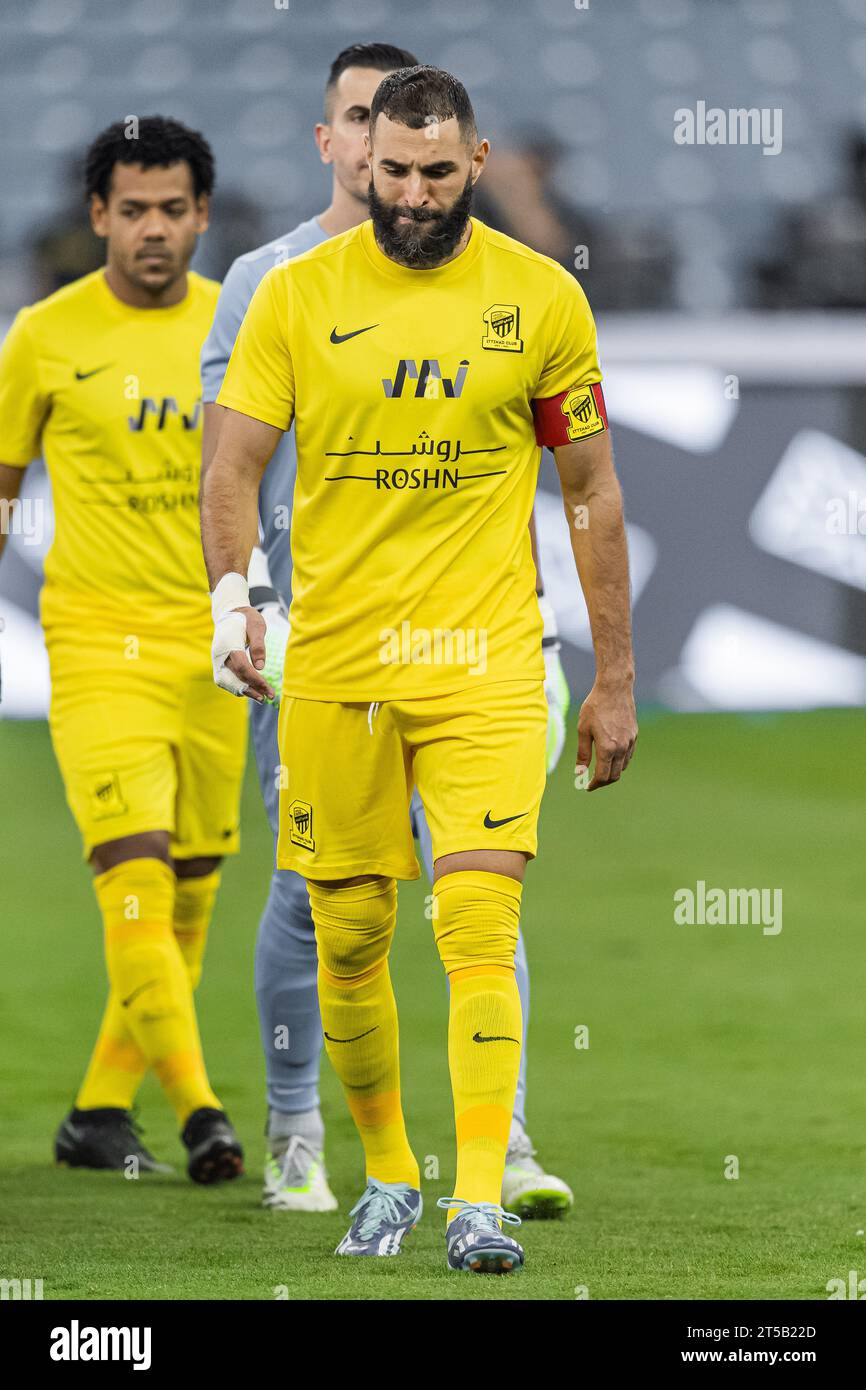 Karim Benzema d'Al Ittihad FC lors de leur match jour 12 de la SAFF ...
