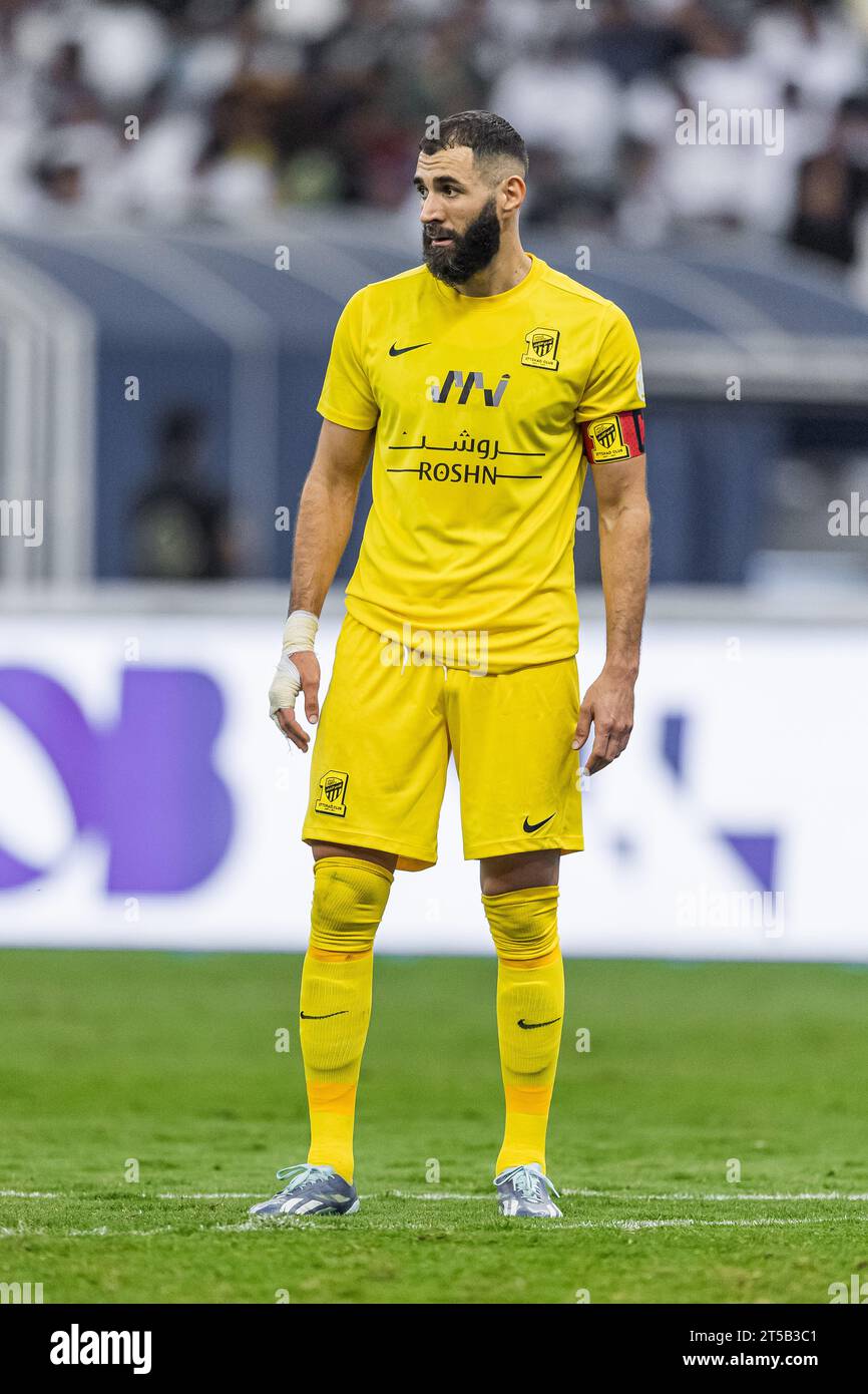 Karim Benzema d'Al Ittihad FC lors de leur match jour 12 de la SAFF ...