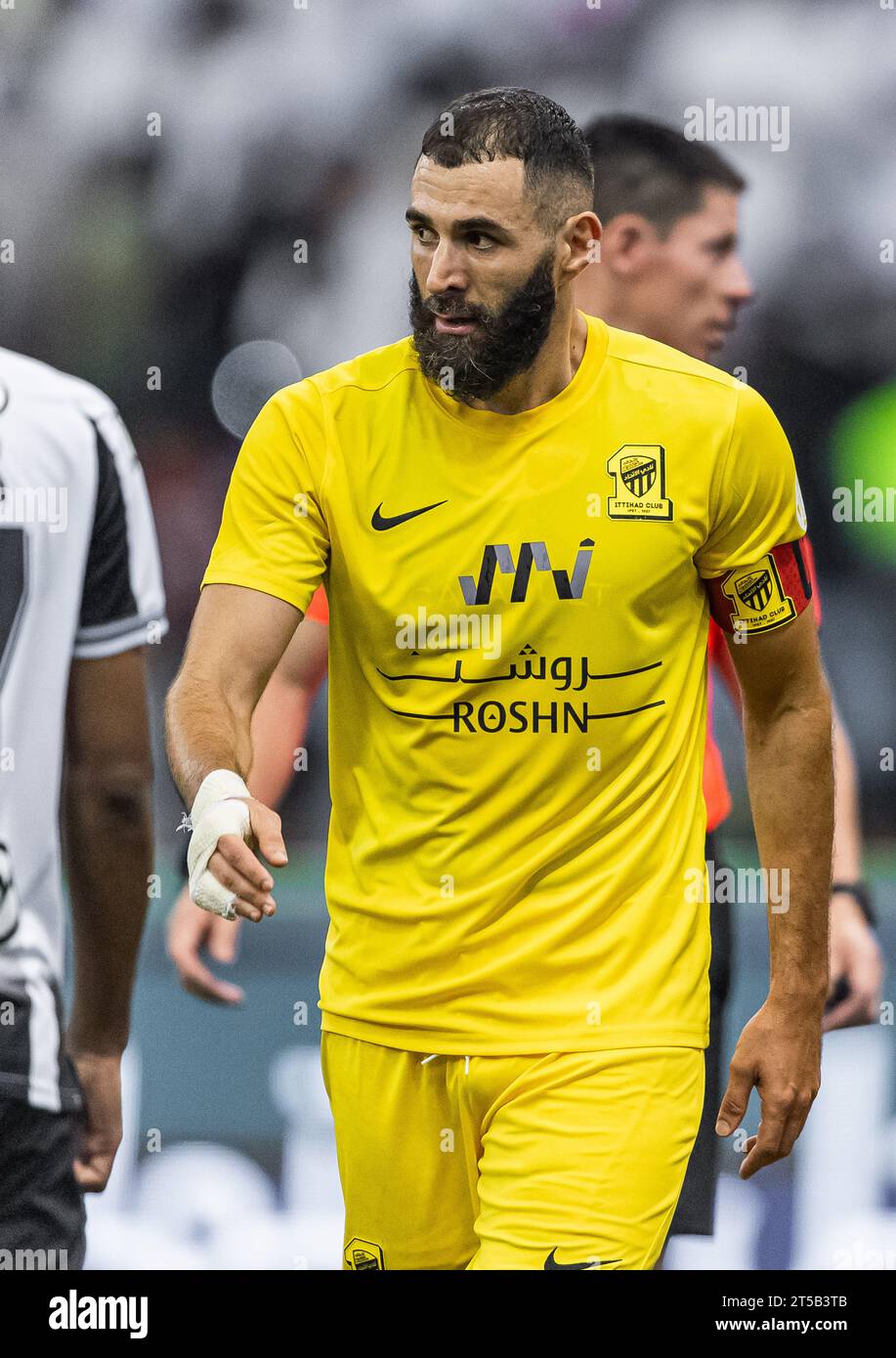 Karim Benzema d'Al Ittihad FC lors de leur match jour 12 de la SAFF ...