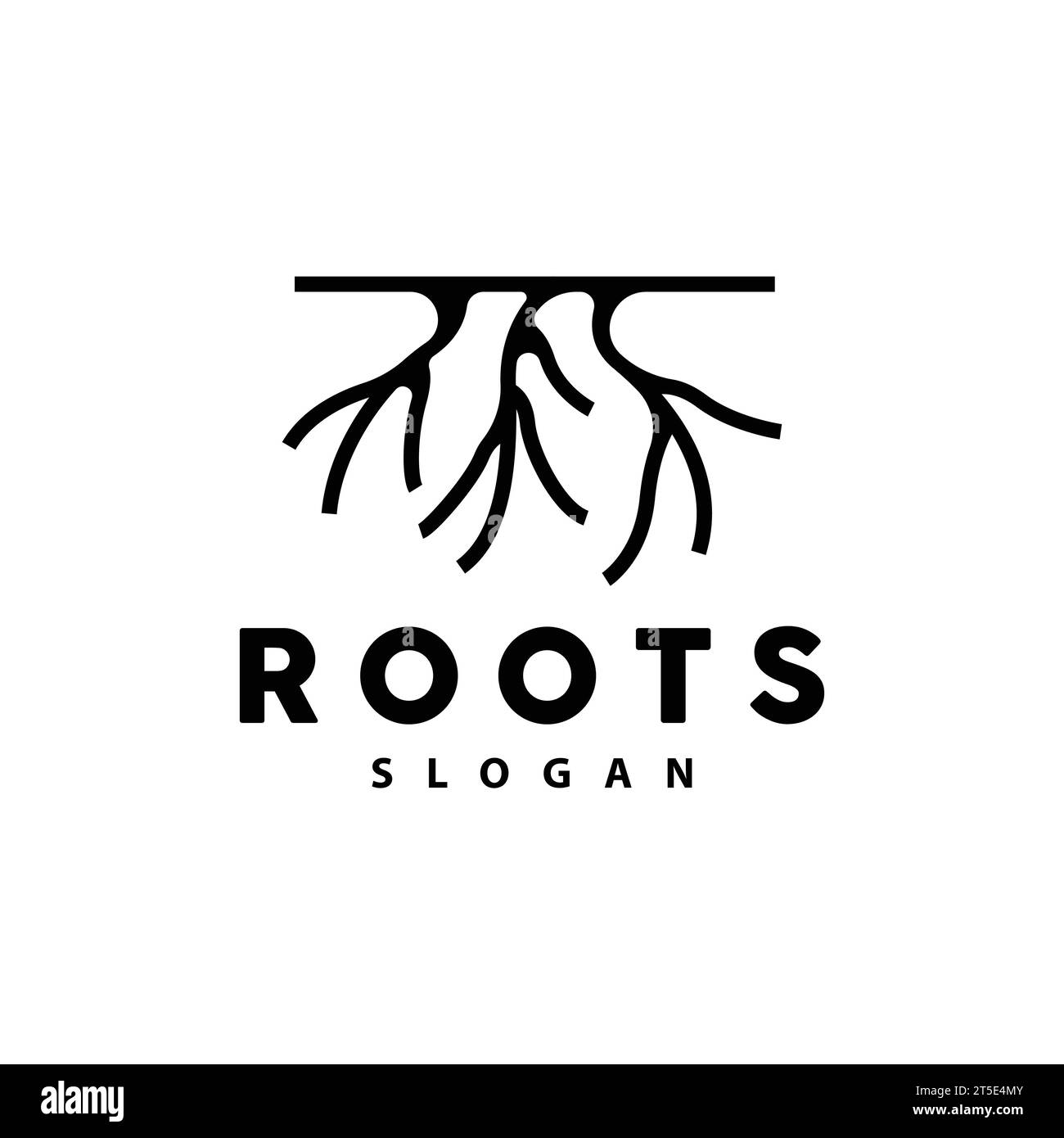 Plante racine feuille Banque d'images vectorielles - Alamy