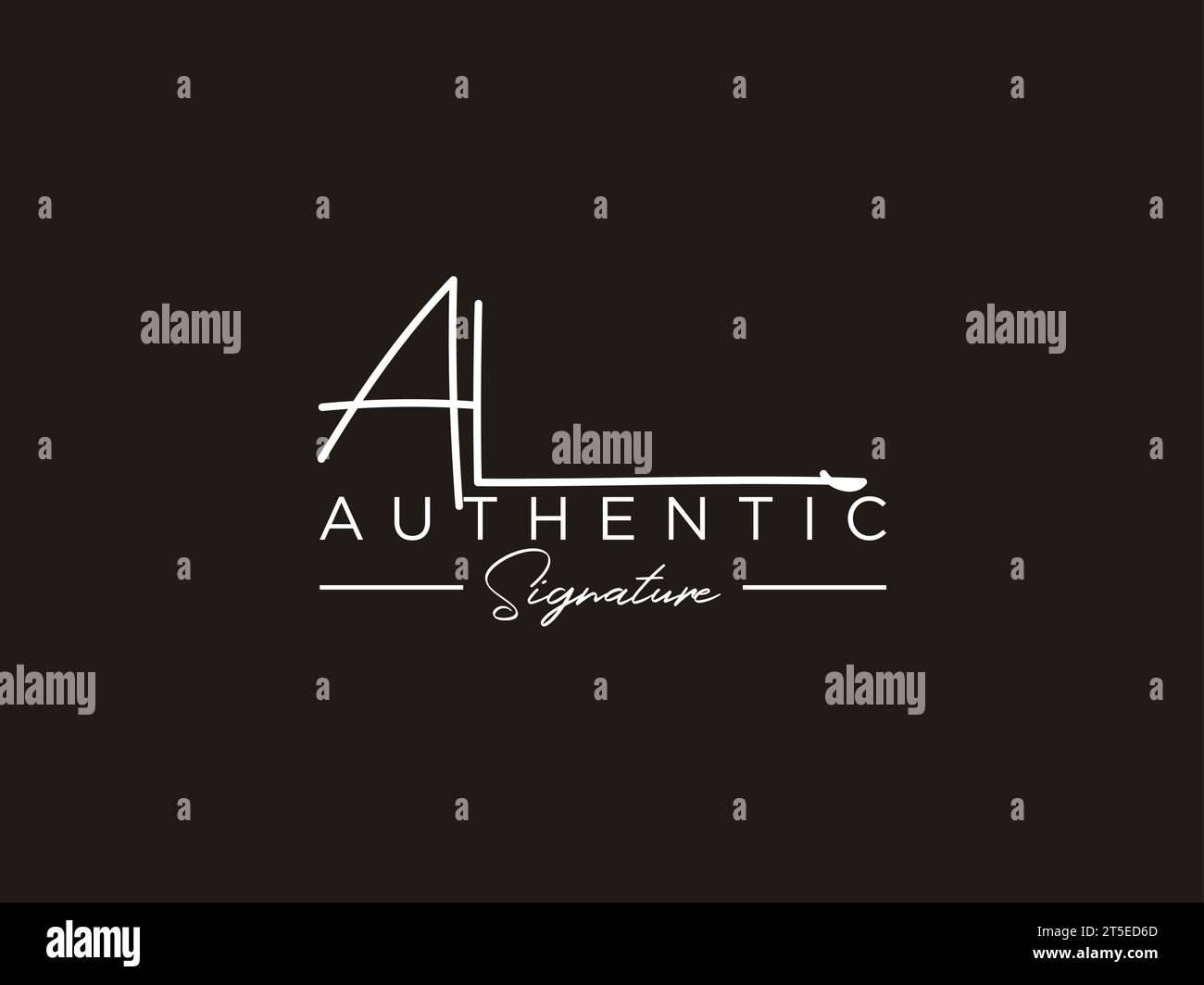 Handwritten signature al Banque d'images vectorielles - Alamy