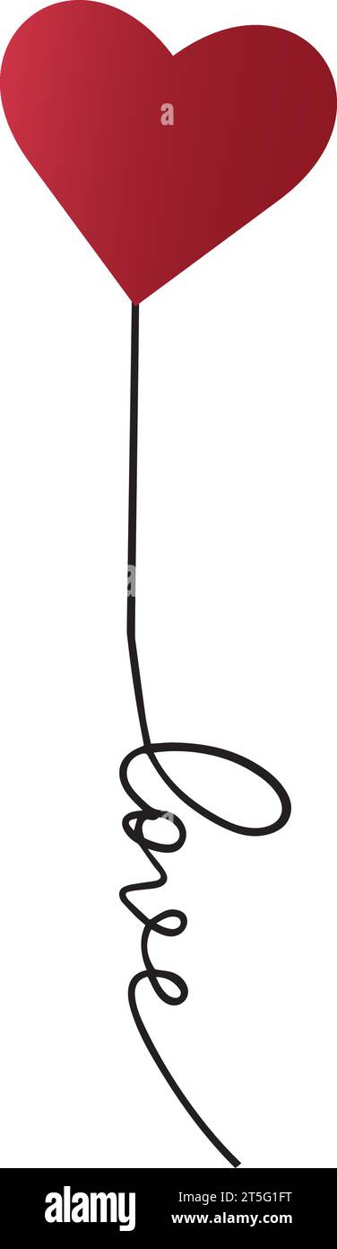 Cœur. Symbole d'amour abstrait. Illustration vectorielle de dessin au ...