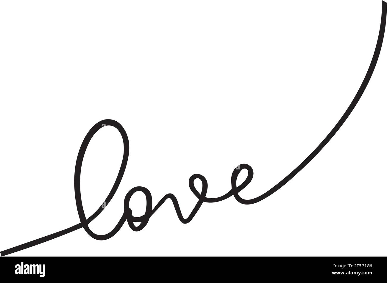 Cœur. Symbole d'amour abstrait. Illustration vectorielle de dessin au ...