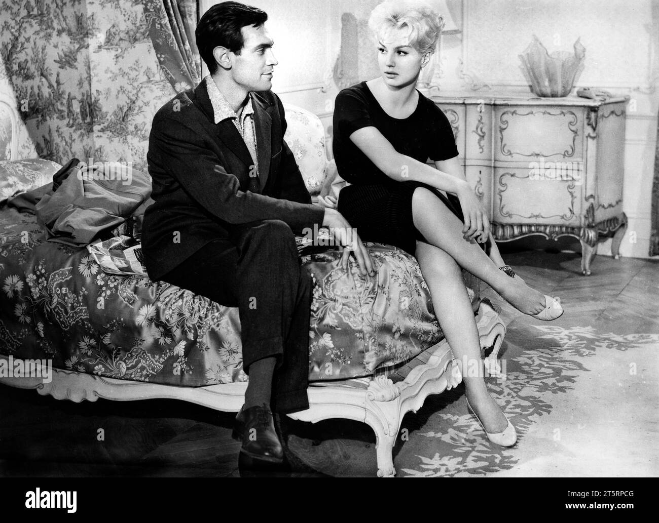 Alain Saury, Mylene Demongeot, sur le plateau du film franco-italien ...