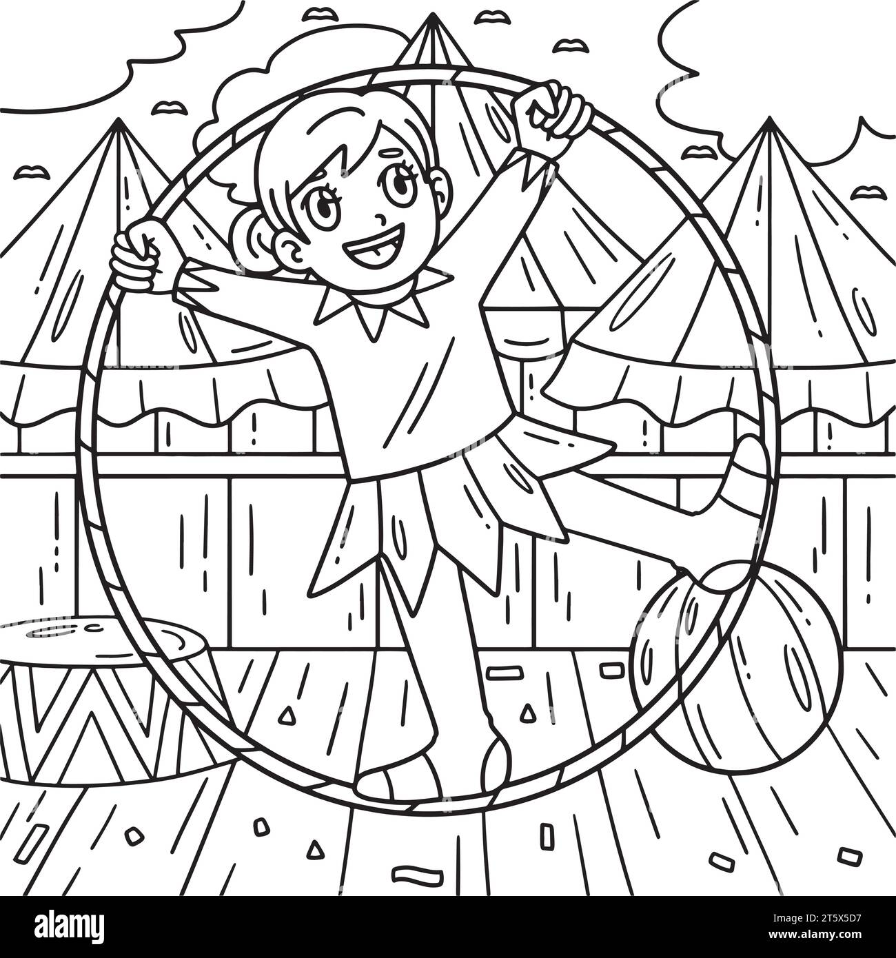 Acrobate femelle Banque d'images noir et blanc - Alamy